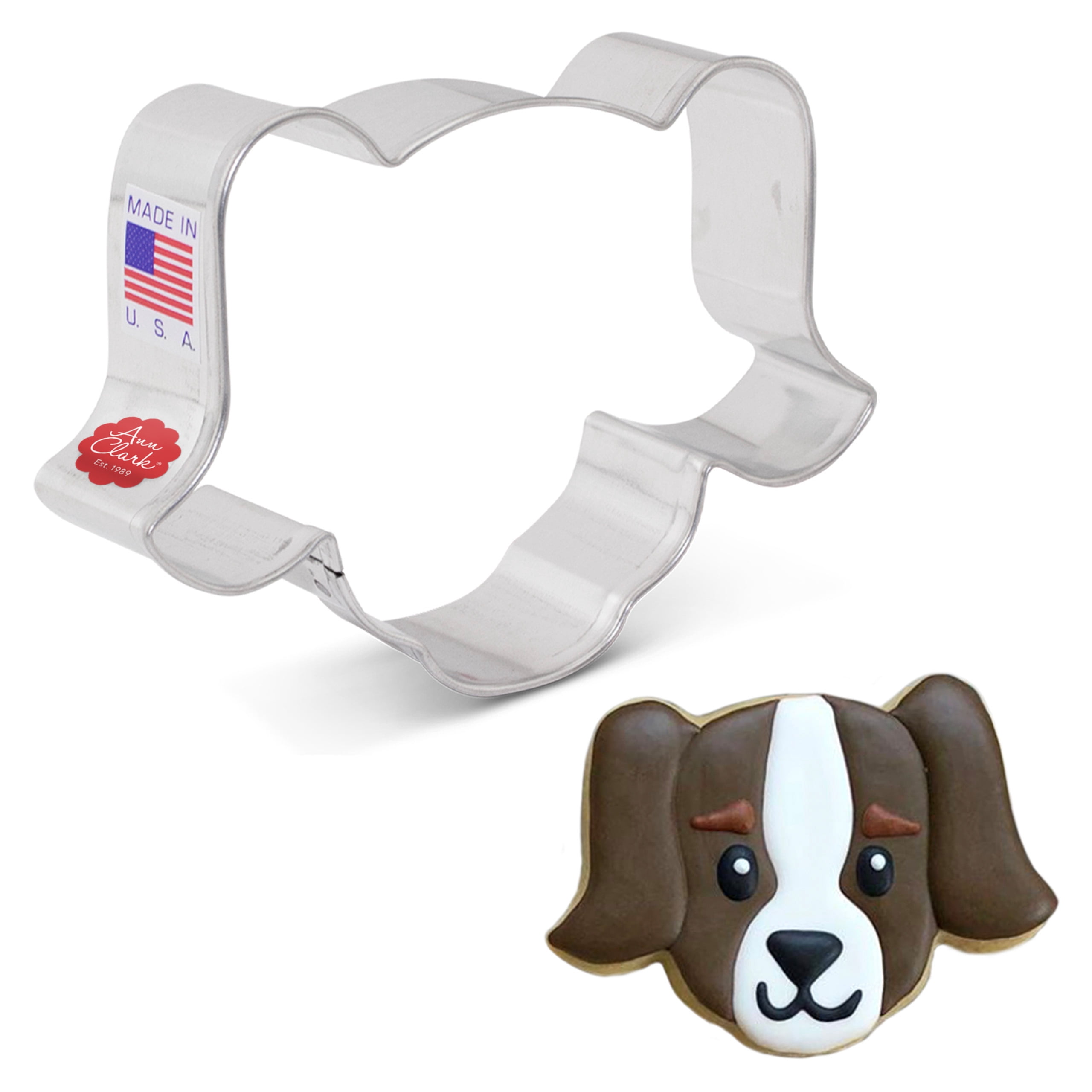 Ann Clark Dog Face Cookie Cutter 4", Made in USA - Walmart.com