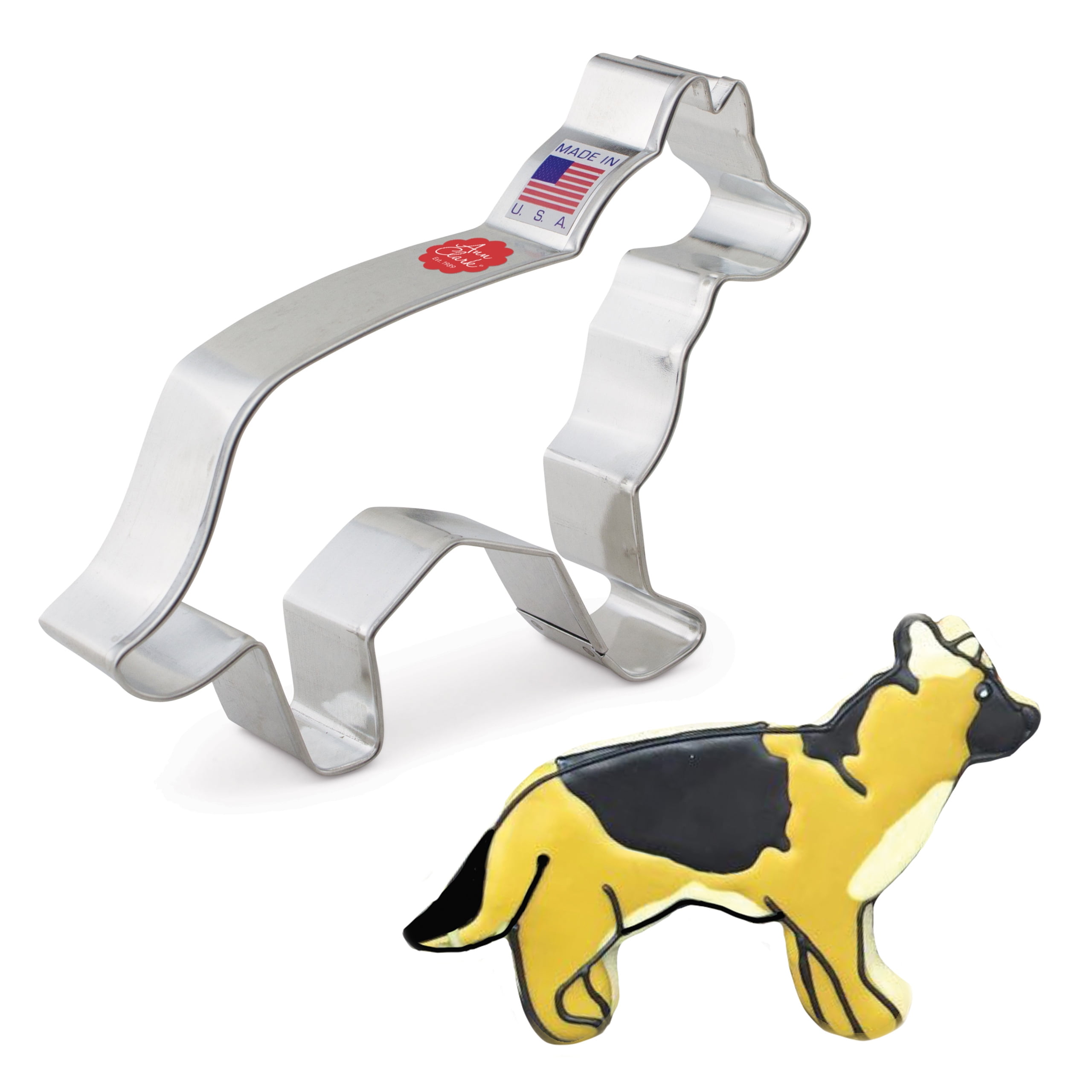 Ann Clark German Shepherd Cookie Cutter 5.25", Made in USA - Walmart.com