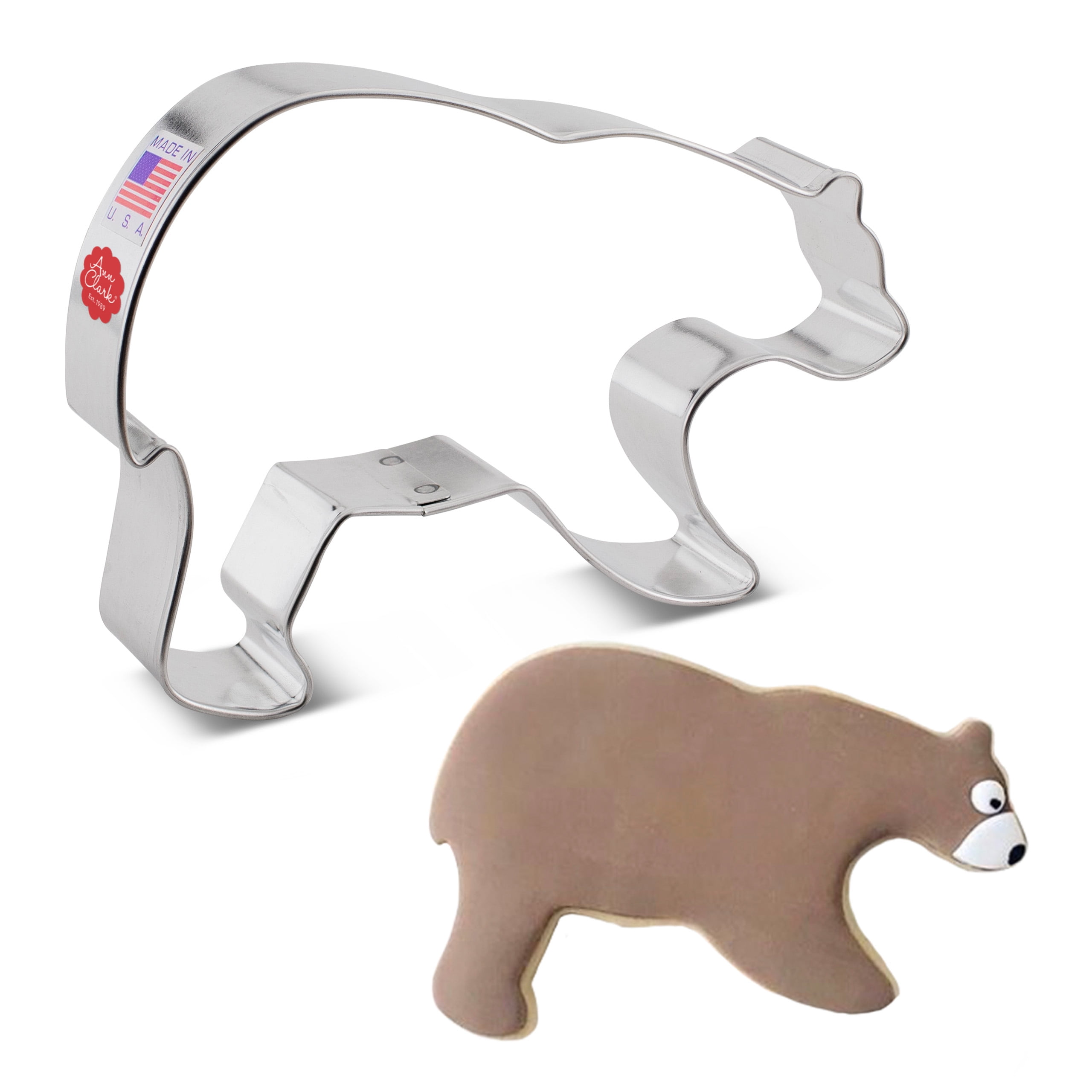 Ann Clark Grizzly Bear Cookie Cutter 5.5", Made in USA - Walmart.com