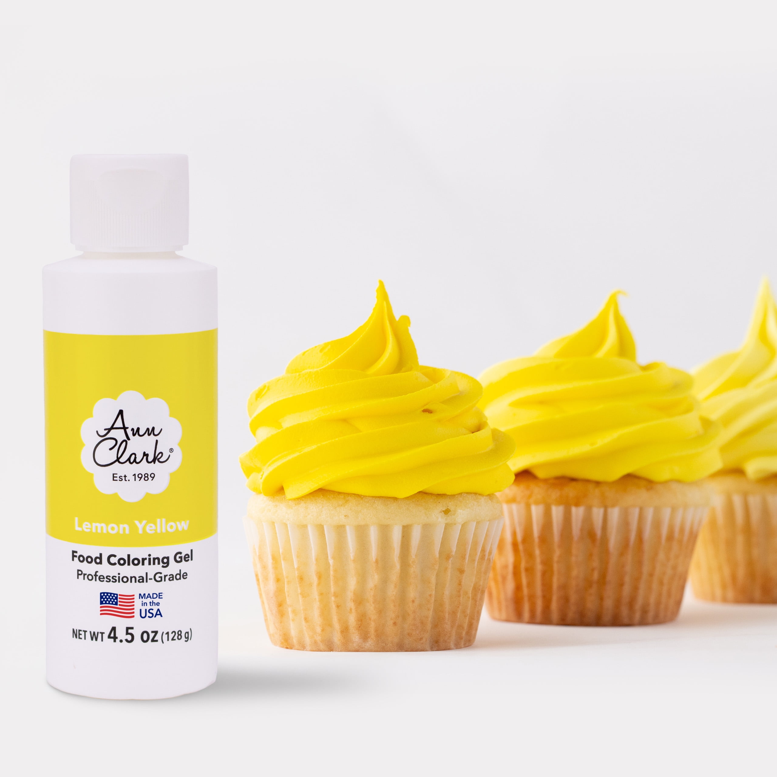Ann Clark Lemon Yellow Food Coloring Gel Large 4.5 oz. Professional ...