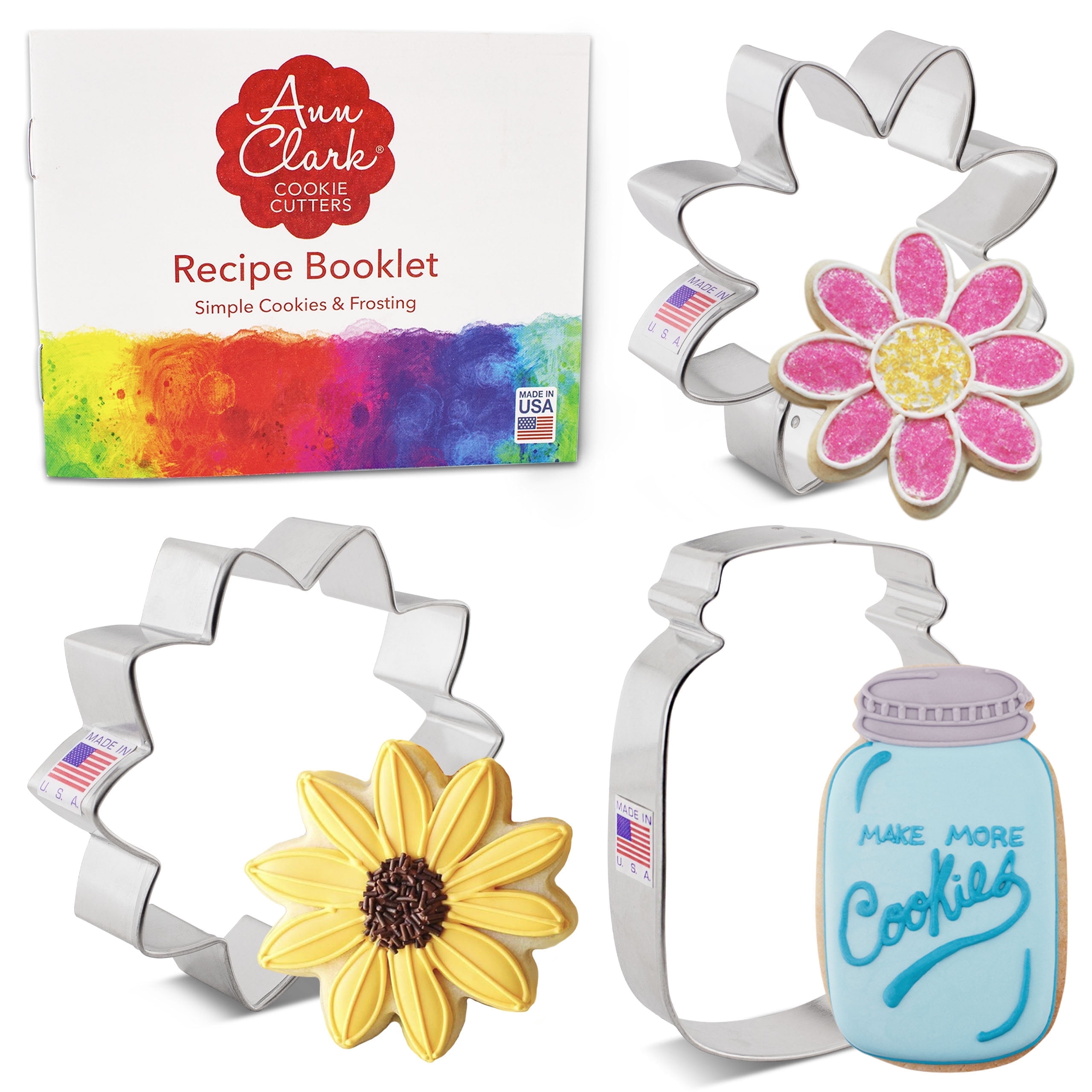 Ann Clark Mother’s Day Flowers Cookie Cutter Set, 3-Piece, Made in USA ...