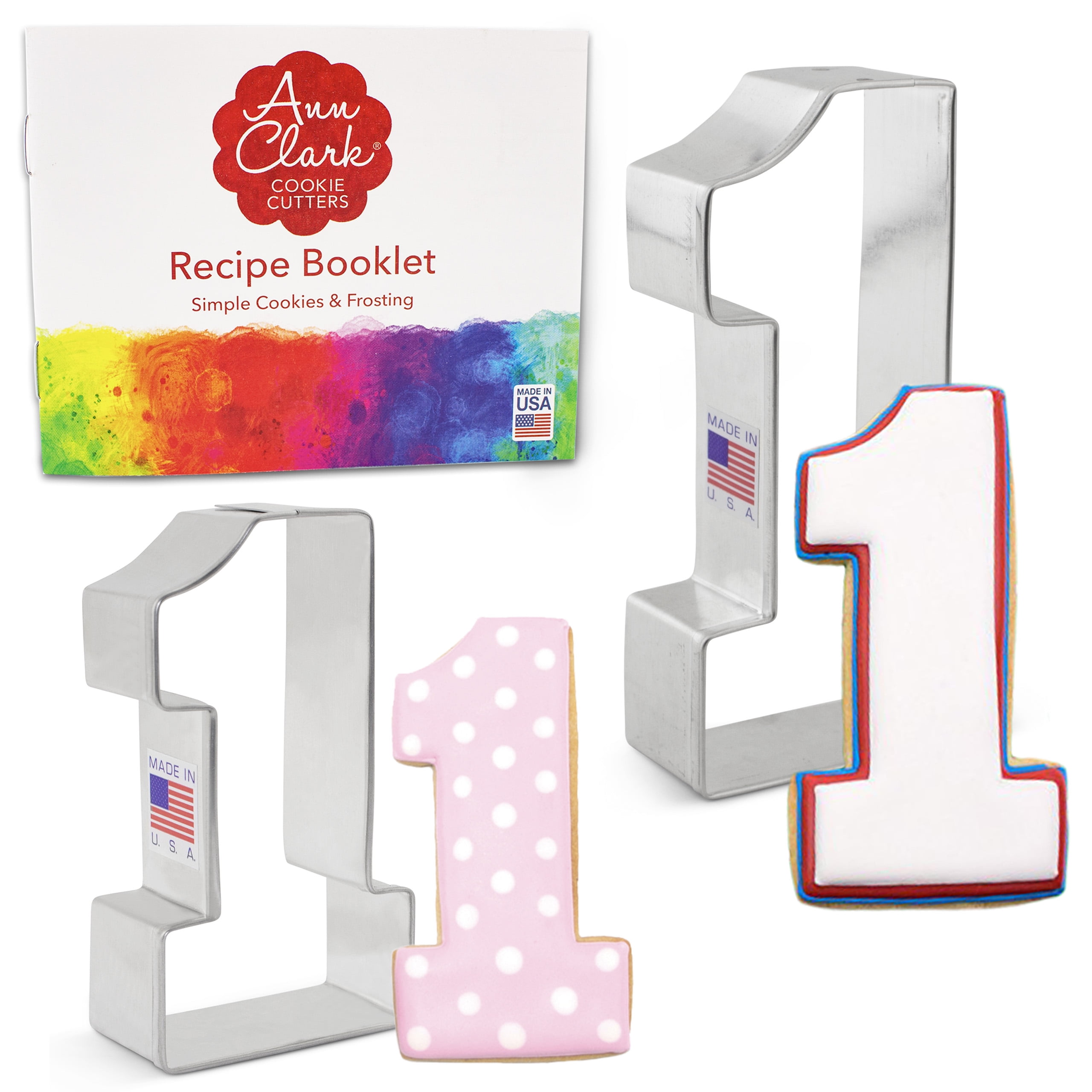 Ann Clark Number 1 Cookie Cutter Set, 2-Piece, Made in USA - Walmart.com