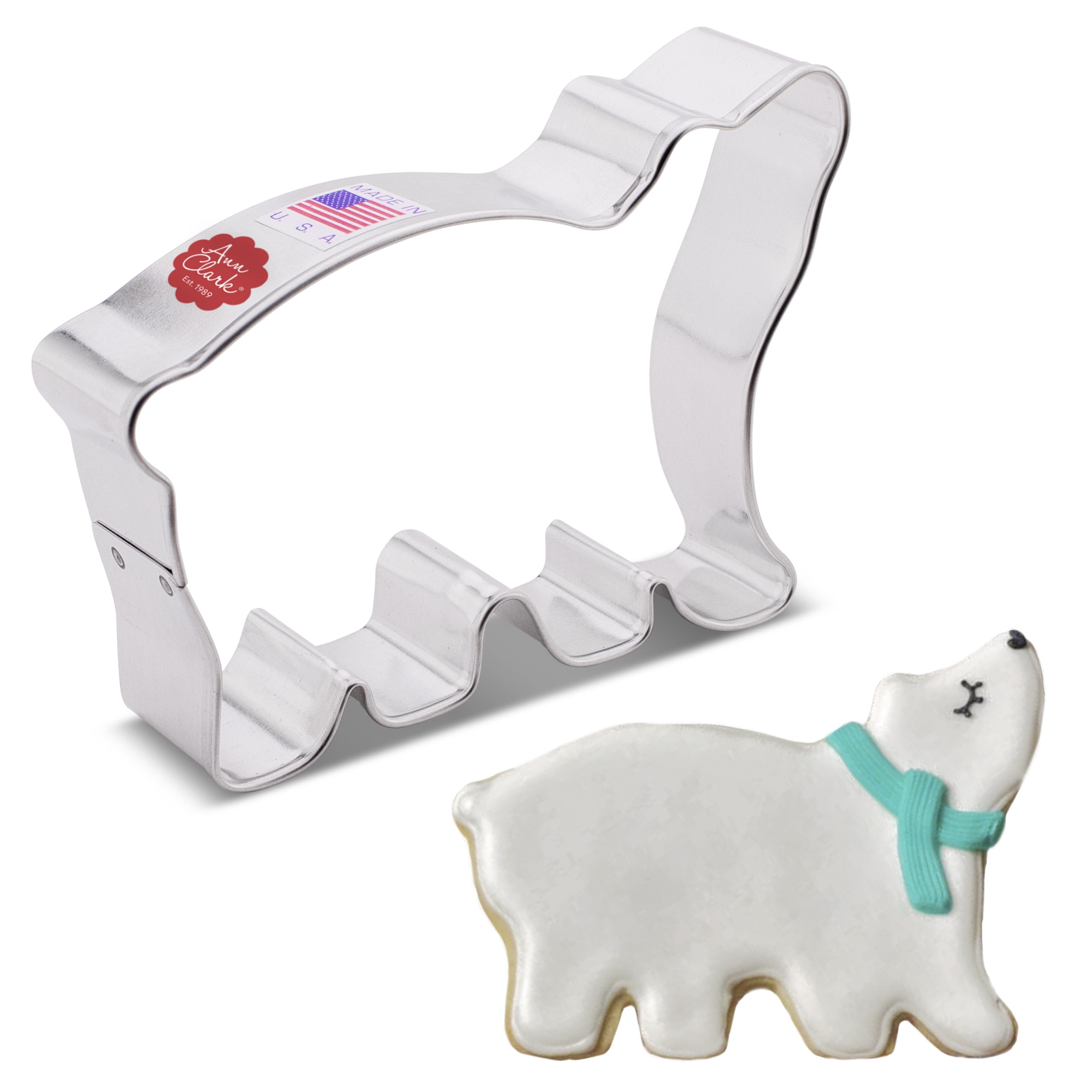 Ann Clark Polar Bear Cookie Cutter 5.75", Made in USA - Walmart.com