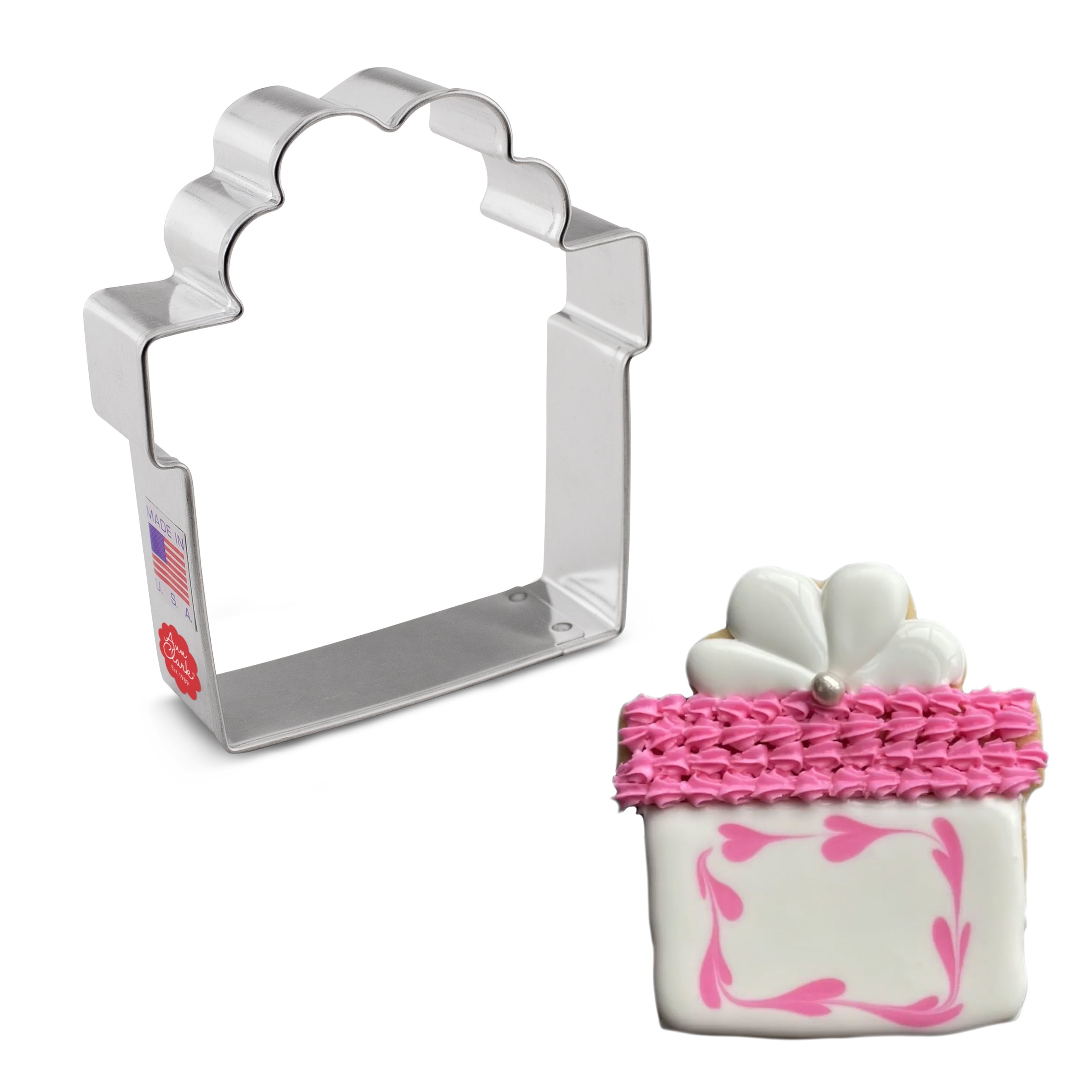 Ann Clark Present with Bow Cookie Cutter 3.25", Made in USA - Walmart.com