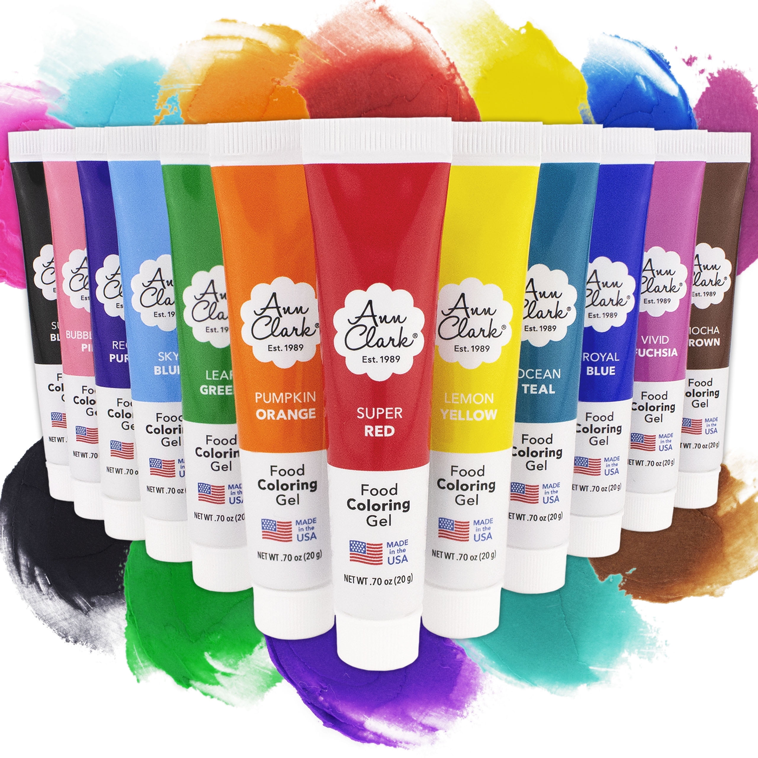 Ann Clark Professional Baking Cake Icing & Frosting Colour Gel, 12 ...