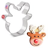 Ann Clark, Reindeer Head Cookie Cutter, 4" Made in USA - Walmart.com