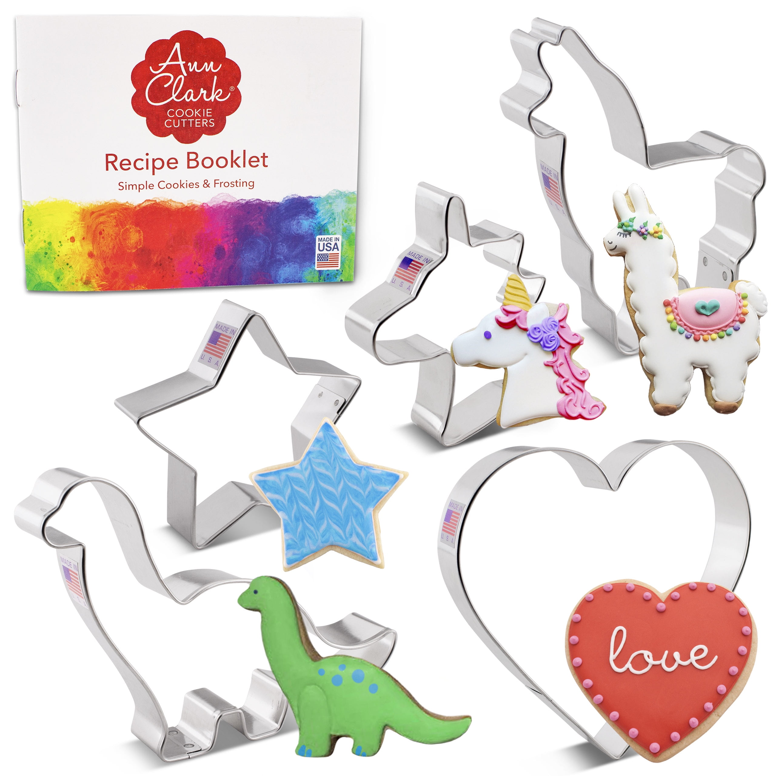Ann Clark Sandwich Cutter Cookie Cutter Set, 5-Piece, Made in USA ...