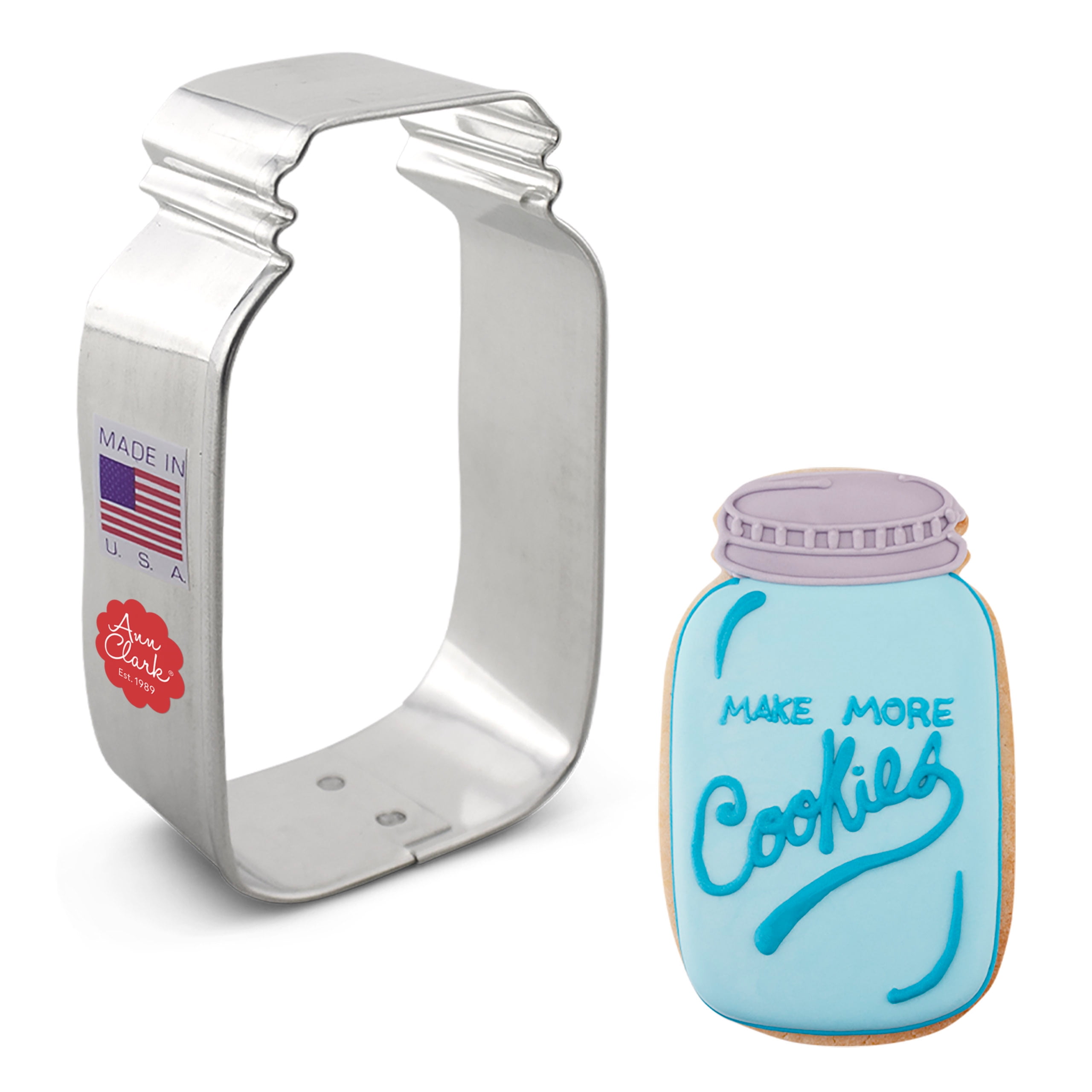 Ann Clark Small Mason Jar Cookie Cutter 3.5", Made in USA - Walmart.com