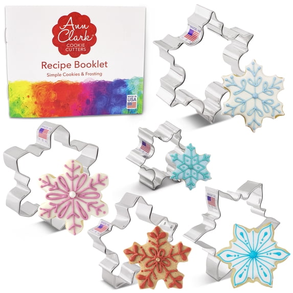 Ann Clark Snowflake Cookie Cutter Set, 5-Piece, Made in USA - Walmart.com