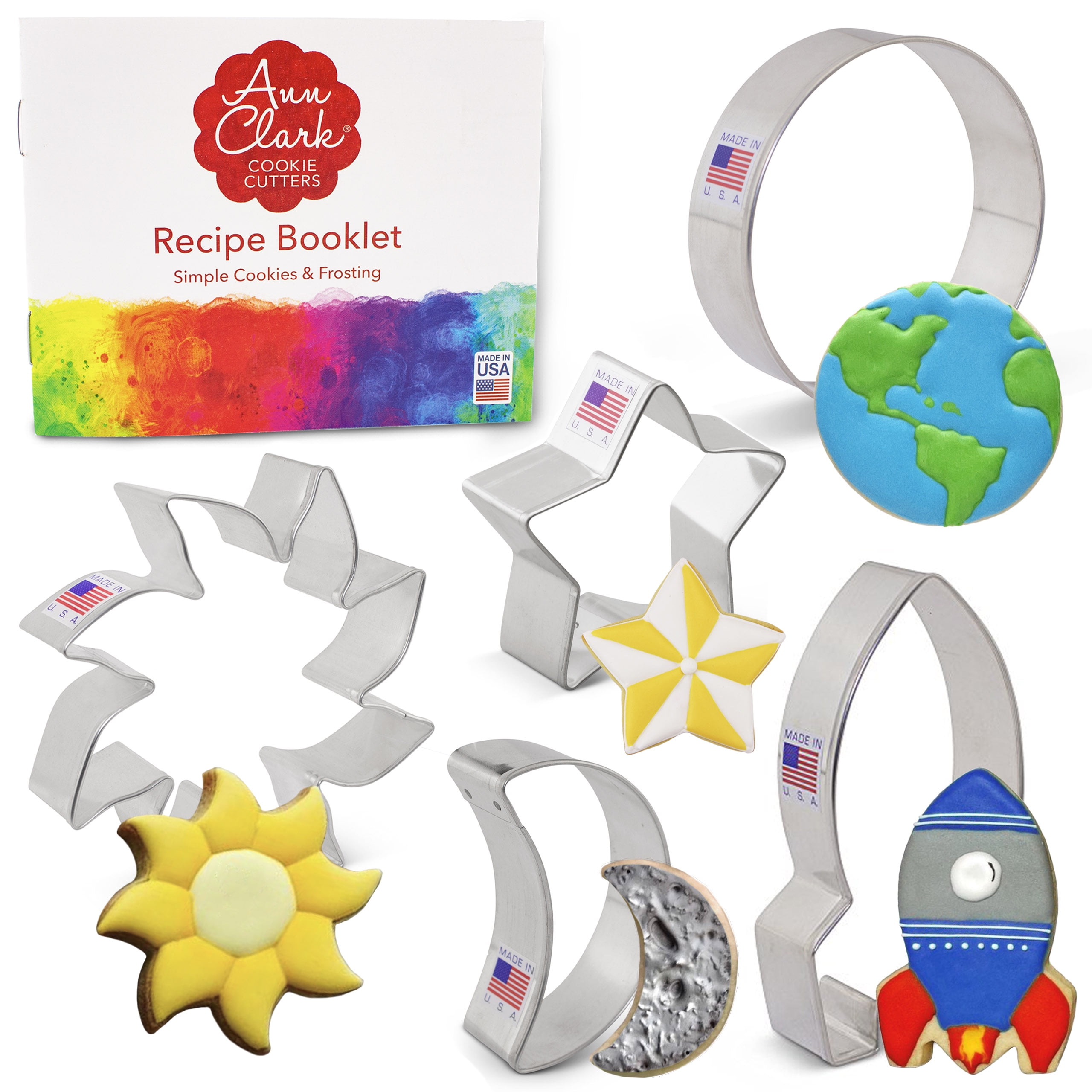 Ann Clark Space Cookie Cutter Set, 5-Piece, Made in USA - Walmart.com