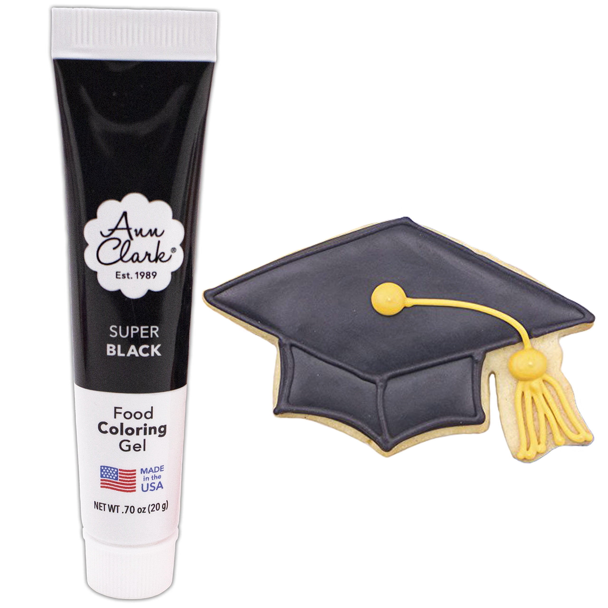 Ann Clark Super Black Food Coloring Gel .70 oz. Professional Grade Made ...