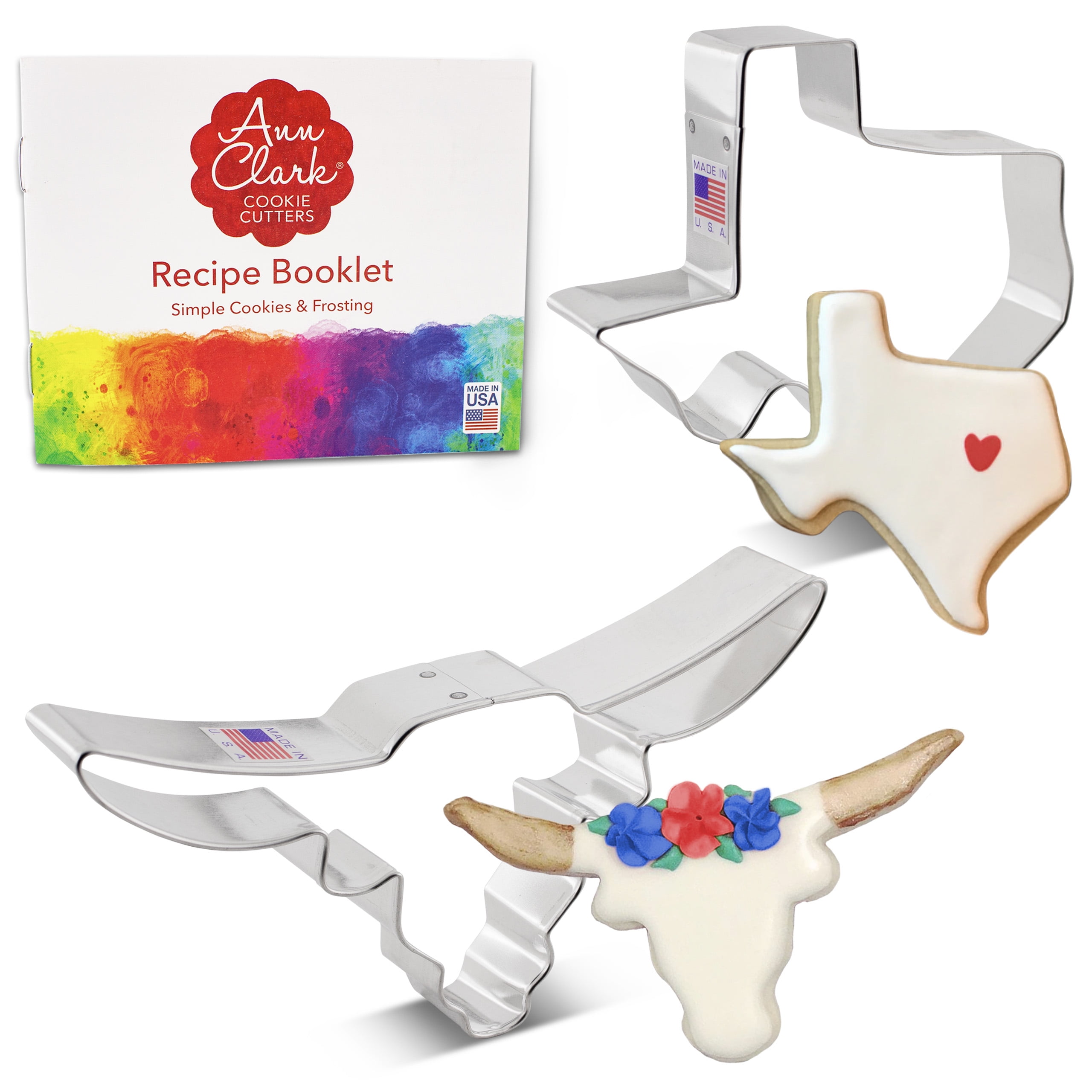Ann Clark Texas Cookie Cutter Set, 2-Piece, Made in USA - Walmart.com