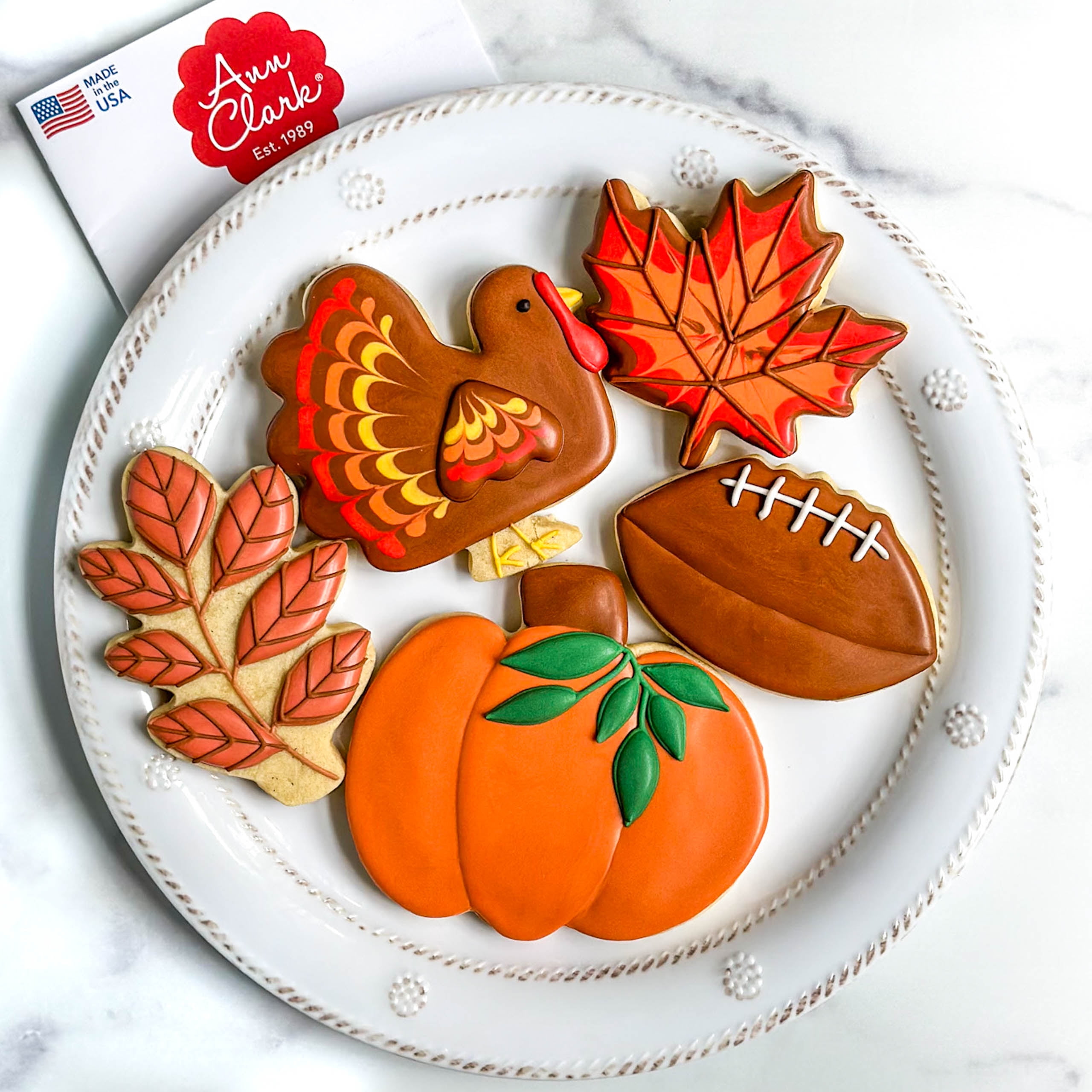 Ann Clark Thanksgiving Cookie Cutter Set, 5-Piece, Made in USA ...