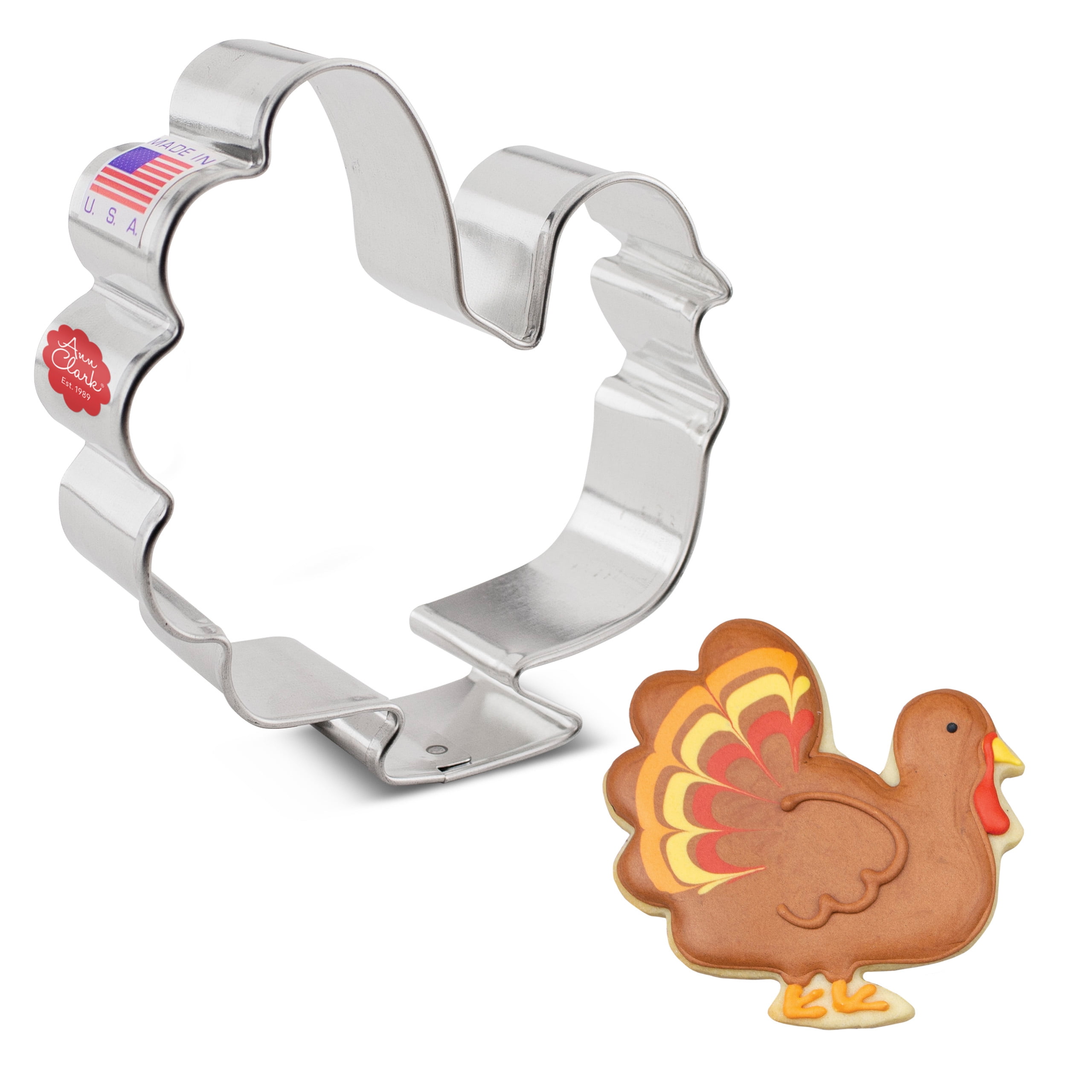 Ann Clark Thanksgiving Turkey Cookie Cutter 3.75", Made in USA ...