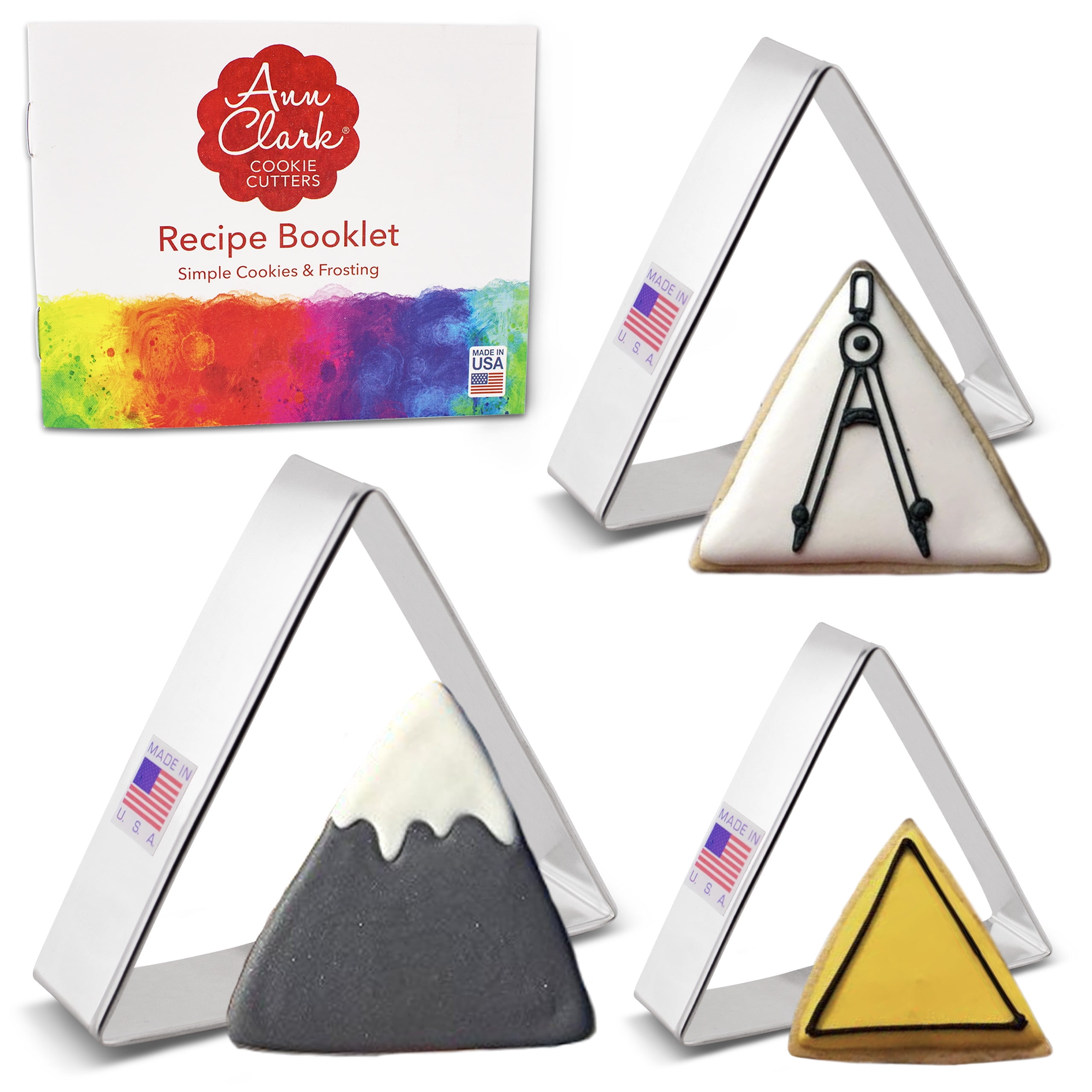 Ann Clark Triangle Cookie Cutter Set, 3-Piece, Made in USA - Walmart.com