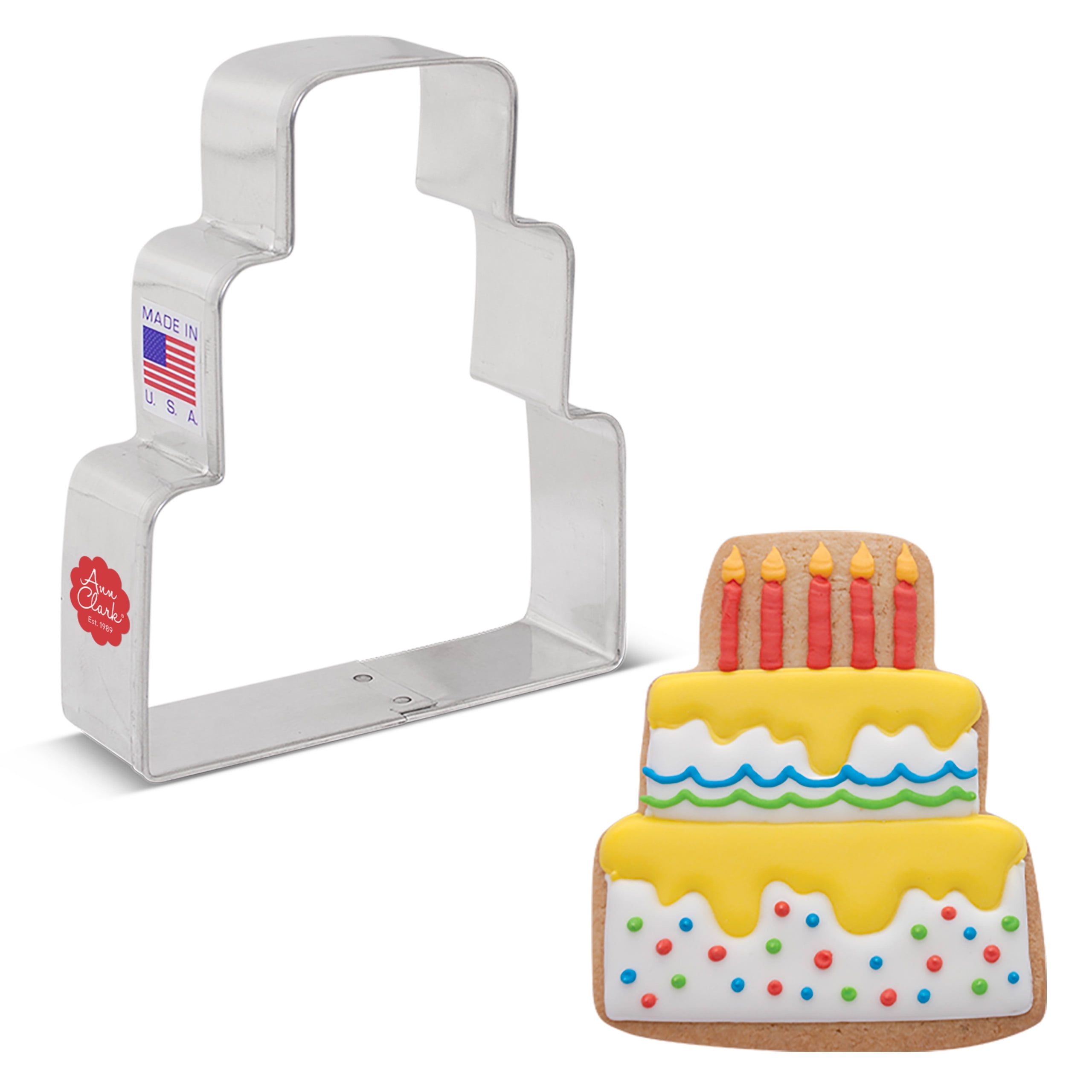 Ann Clark Wedding Cake Cookie Cutter 3.75", Made in USA - Walmart.com