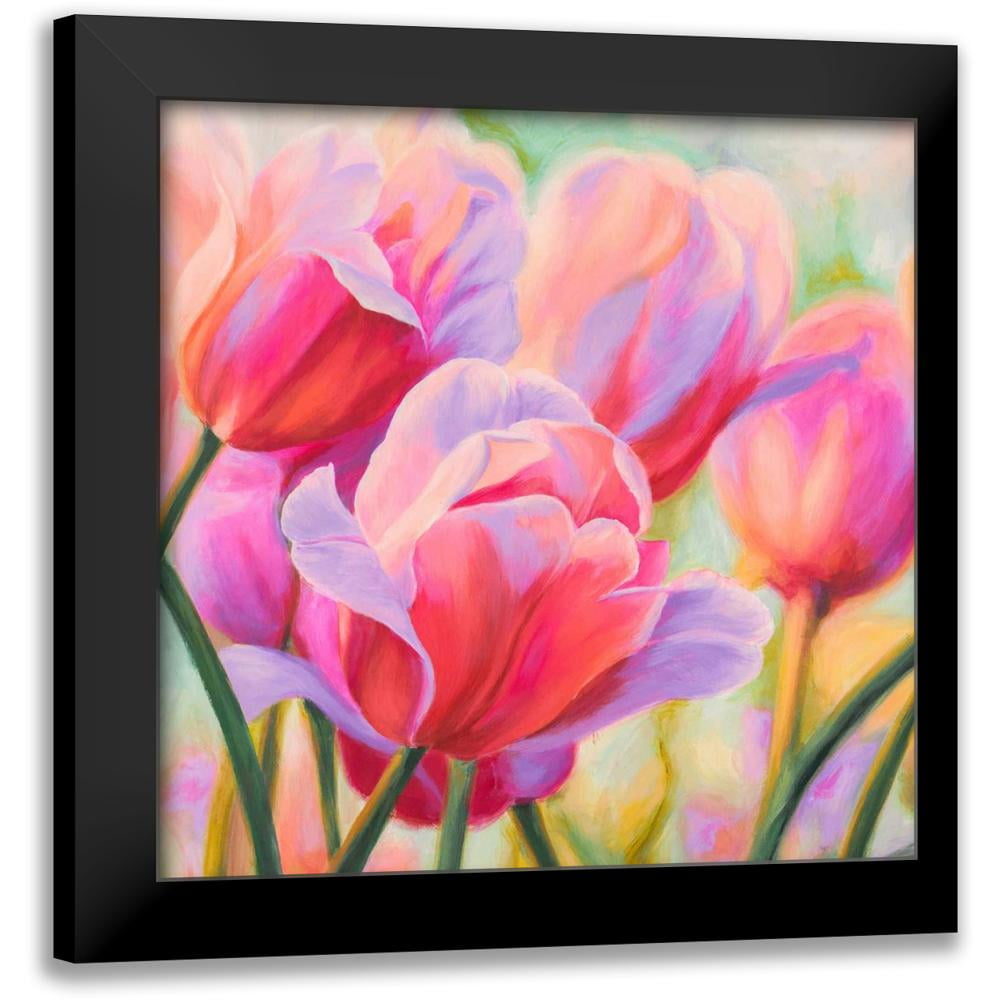 Ann, Cynthia 15x15 Black Modern Framed Museum Art Print Titled - Tulips in Wonderland I ...