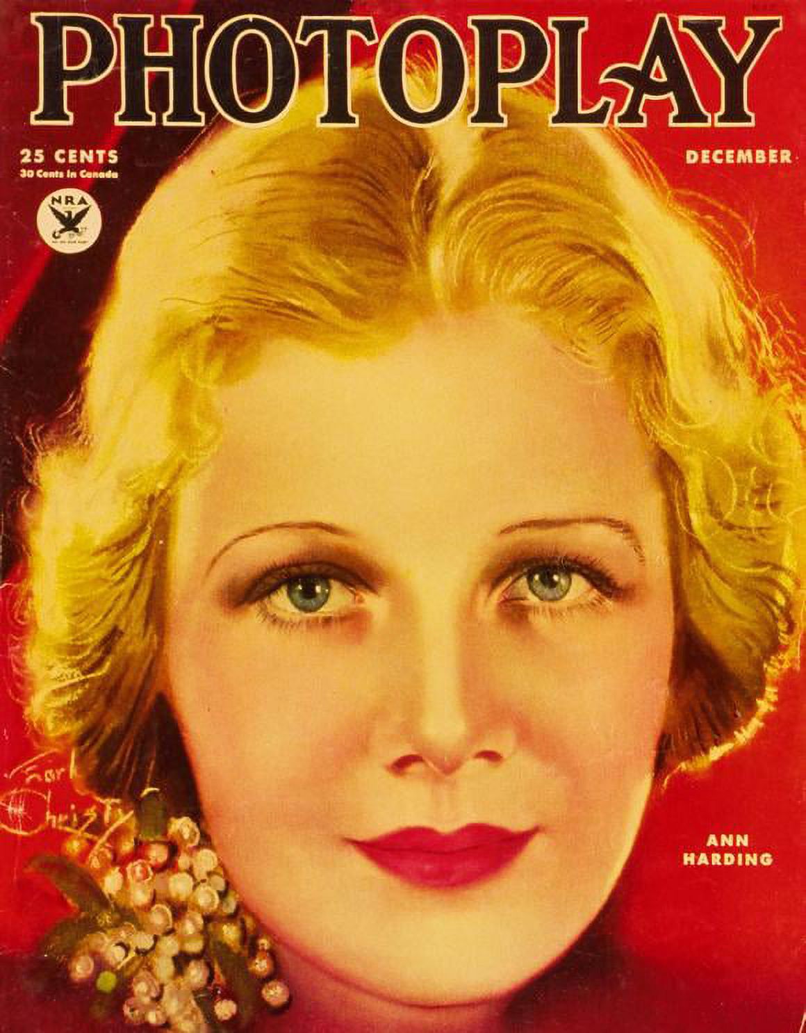 Ann Harding - movie POSTER (Photoplay Magazine Cover 1930's Style B ...