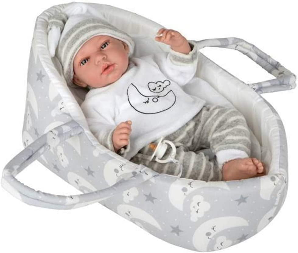 Ann Lauren Dolls 15.2 Inch Baby Doll with Bassinet and Pacifier ...