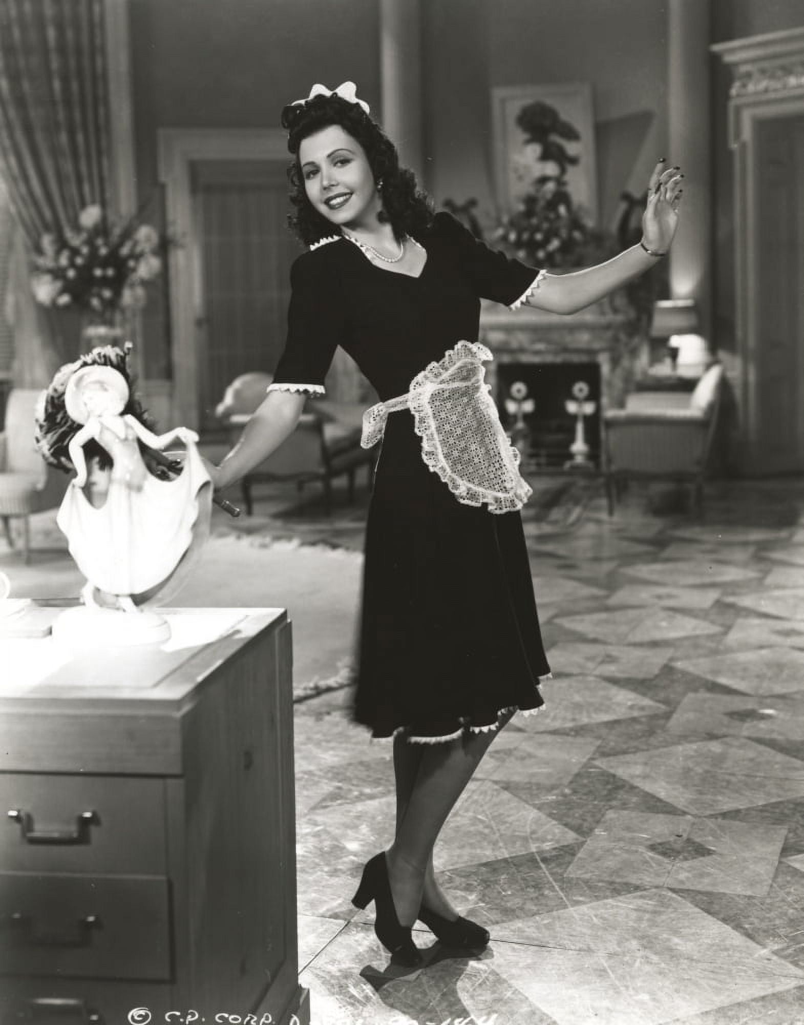 Ann Miller wearing a Maid Outfit in a Classic Portrait Photo Print (24 ...