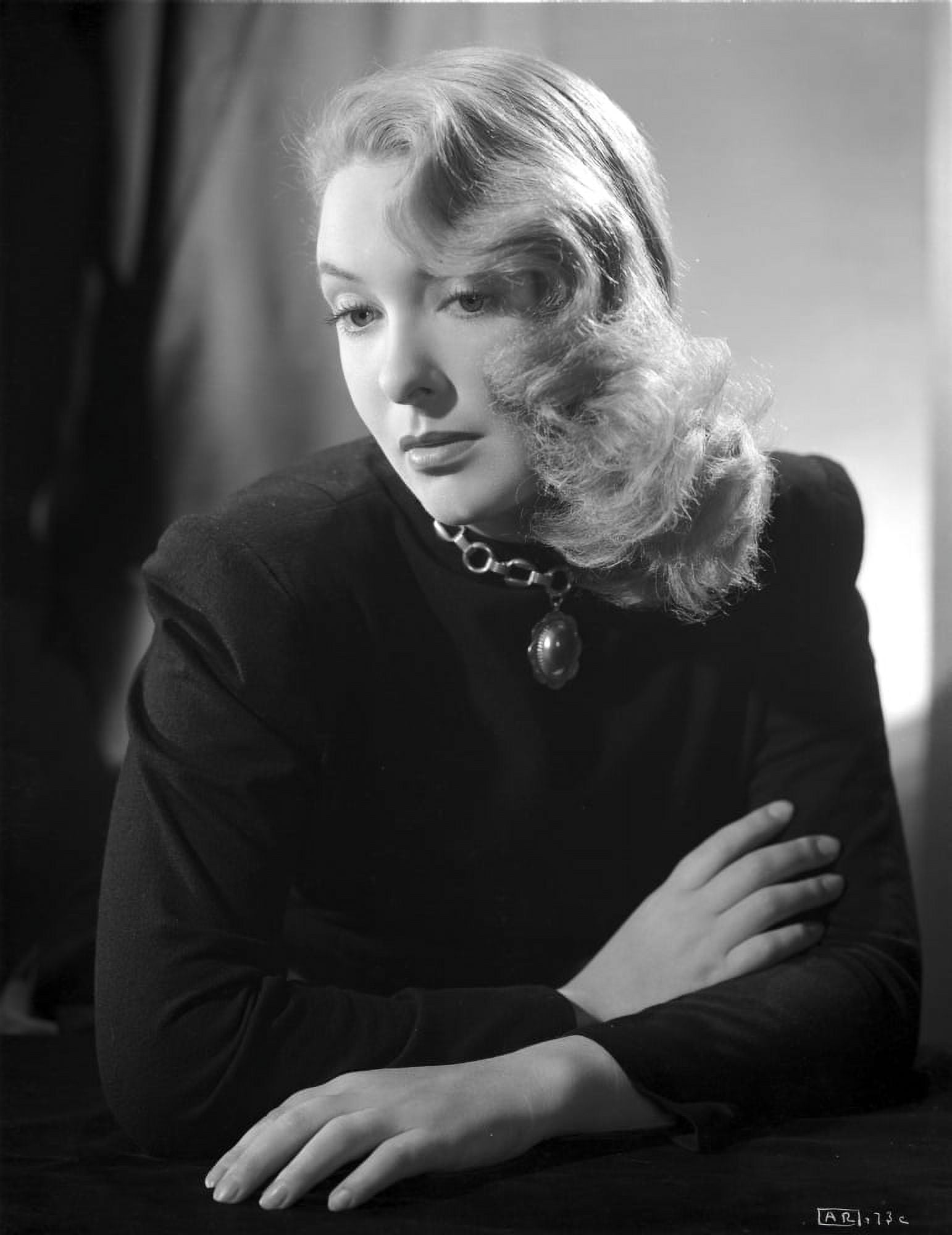 Ann Richards Looking Away, wearing a Black Dress in Classic Portrait ...