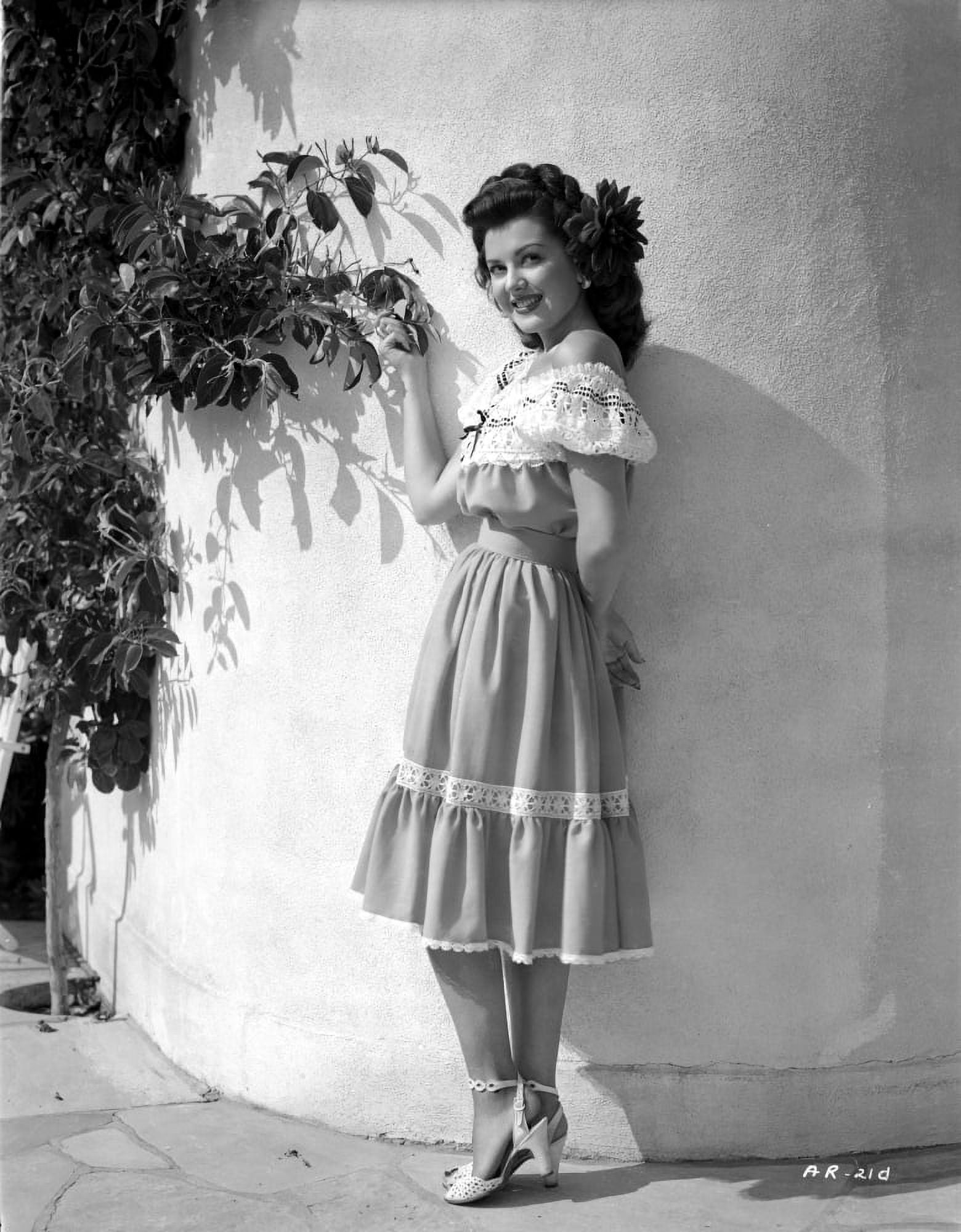 Ann Rutherford Leaning on the Wall while Facing to the Camera Photo ...