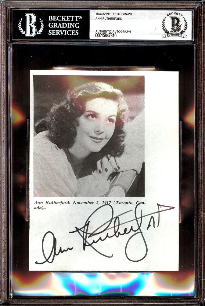 Ann Rutherford Signed Autographed Magazine Photo Gone with the Wind BAS ...