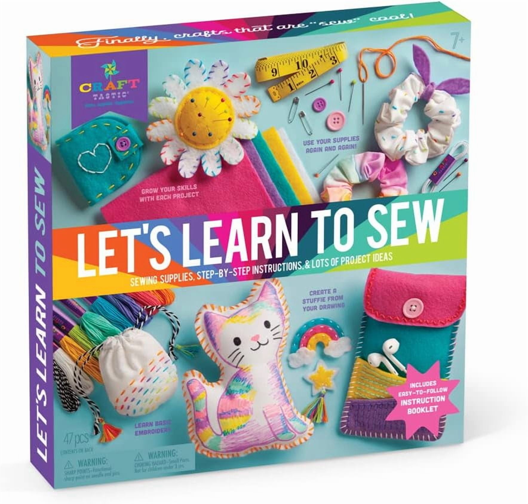 Craft-Tastic Kid's Learn to Sew Kit - Children's Toy for Hand Projects ...