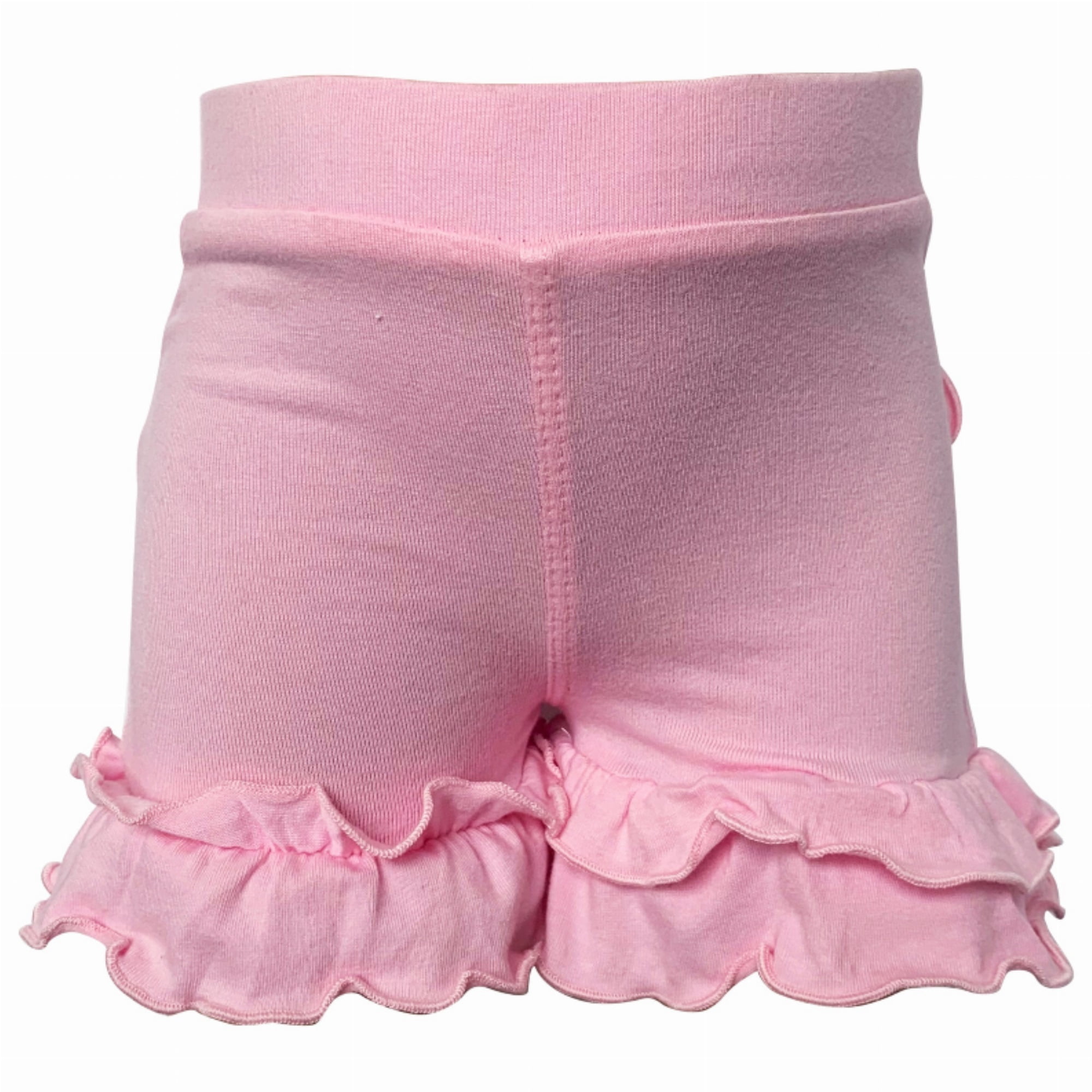 AnnLoren Baby/Toddler Girls Boutique Light Pink Ruffle Butt Shorts (6mo ...