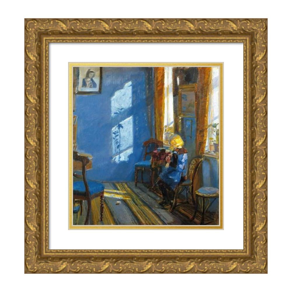 Anna Archer 15x16 Gold Ornate Wood Frame and Double Matted Museum Art ...