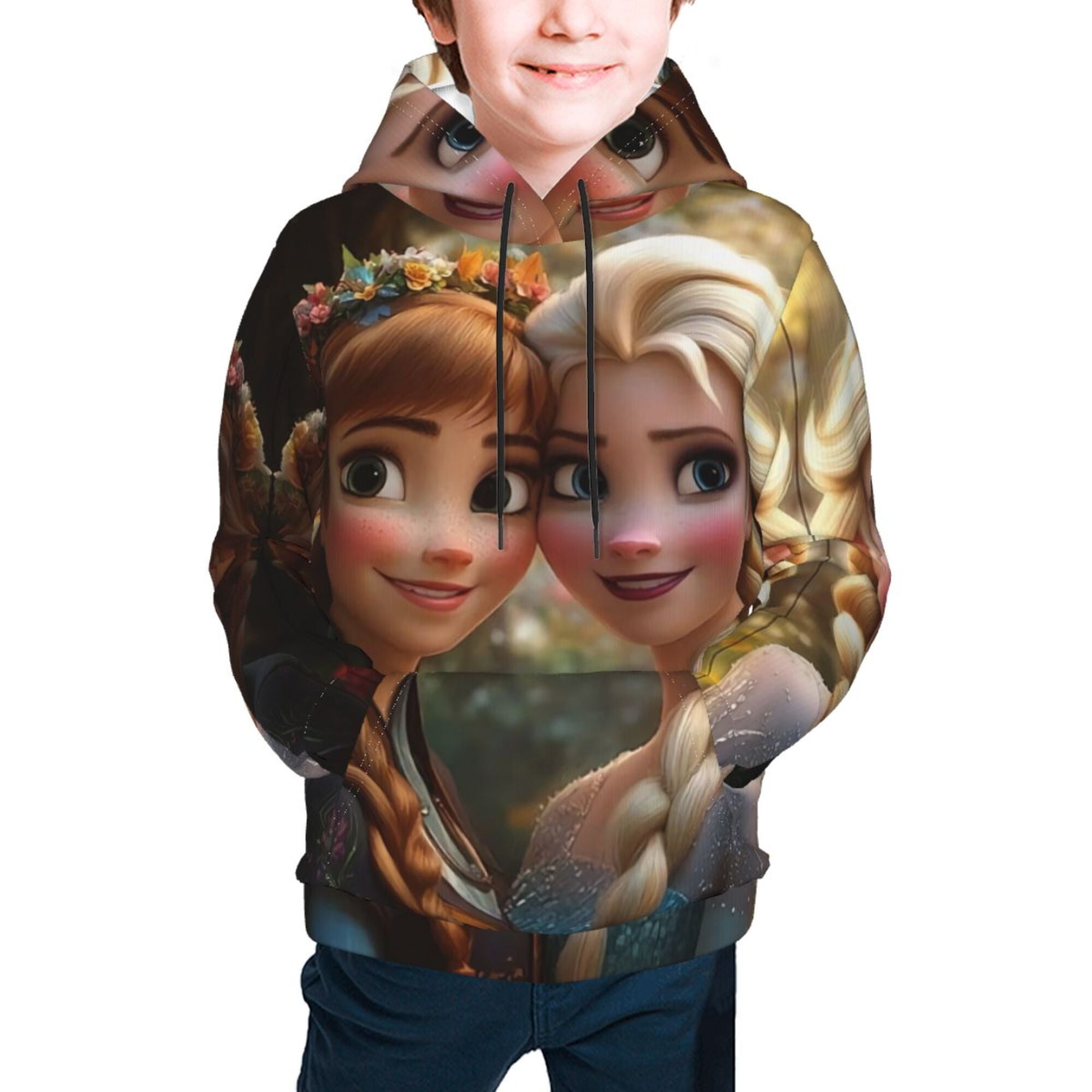 Anna Boys Girls Hoodies Fashion Graphic Hooded Sweatshirt Casual Pullover Outwear for Kids Youth ...