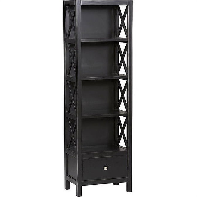 Anna Collection Tall Narrow 5-Shelf Bookcase - Walmart.com