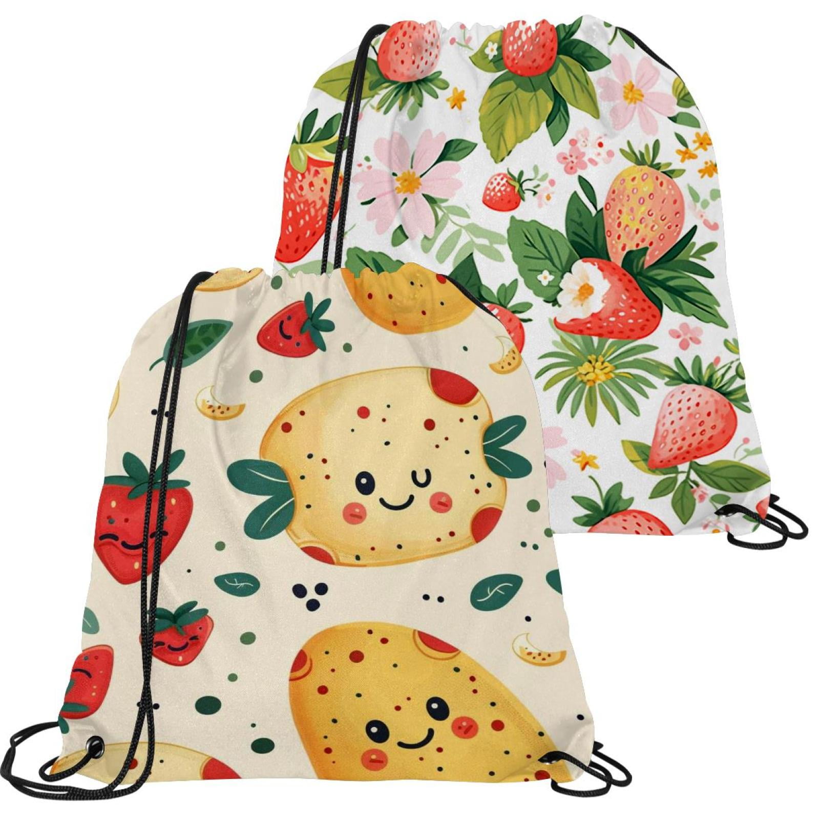 Anna Cowper 2-Pack Drawstring Backpack Drawstring Gym Bag Large Capacity Draw String Bags for ...