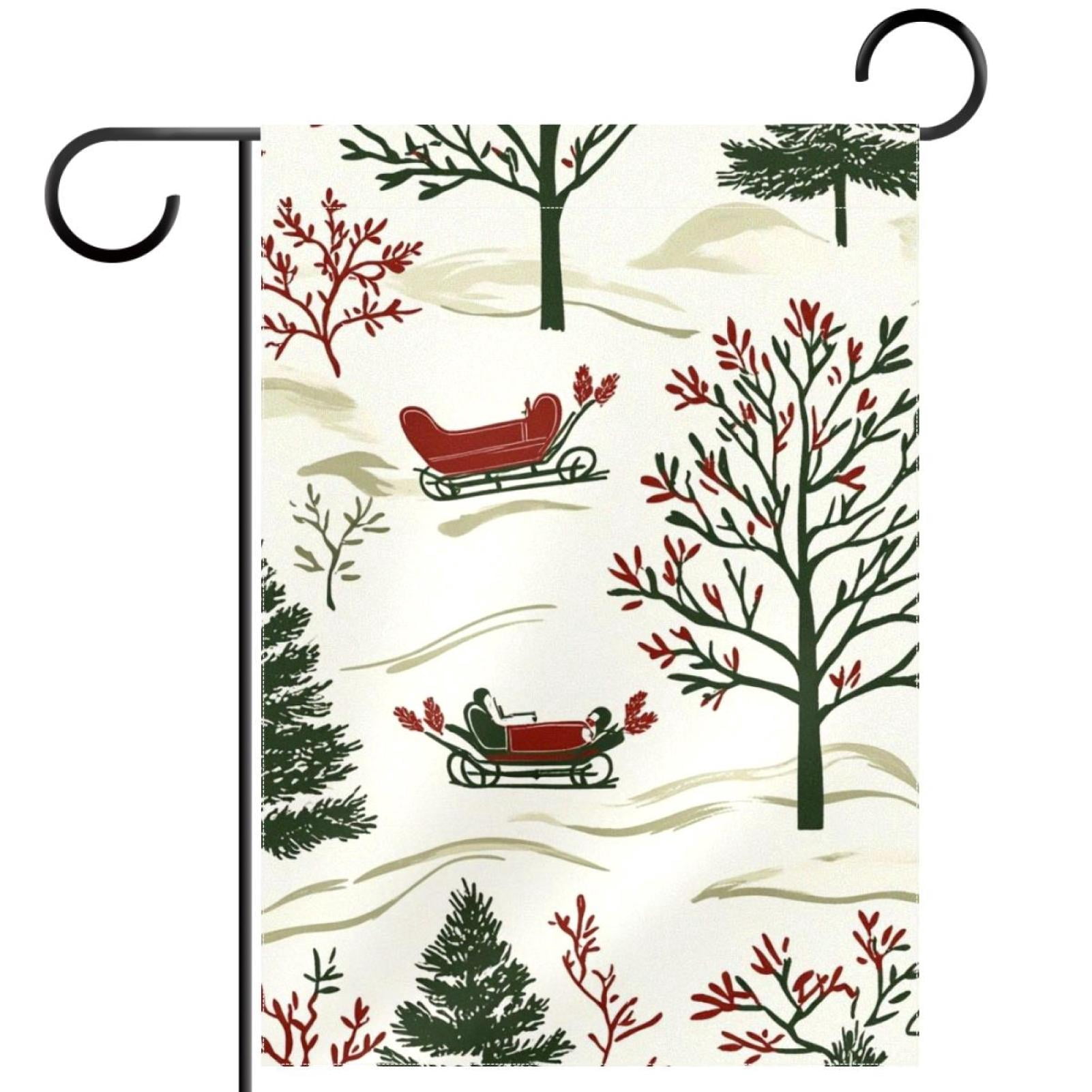 Anna Cowper Christmas Tree Garden Flag, 12" x 18" Waterproof Yard Flags ...