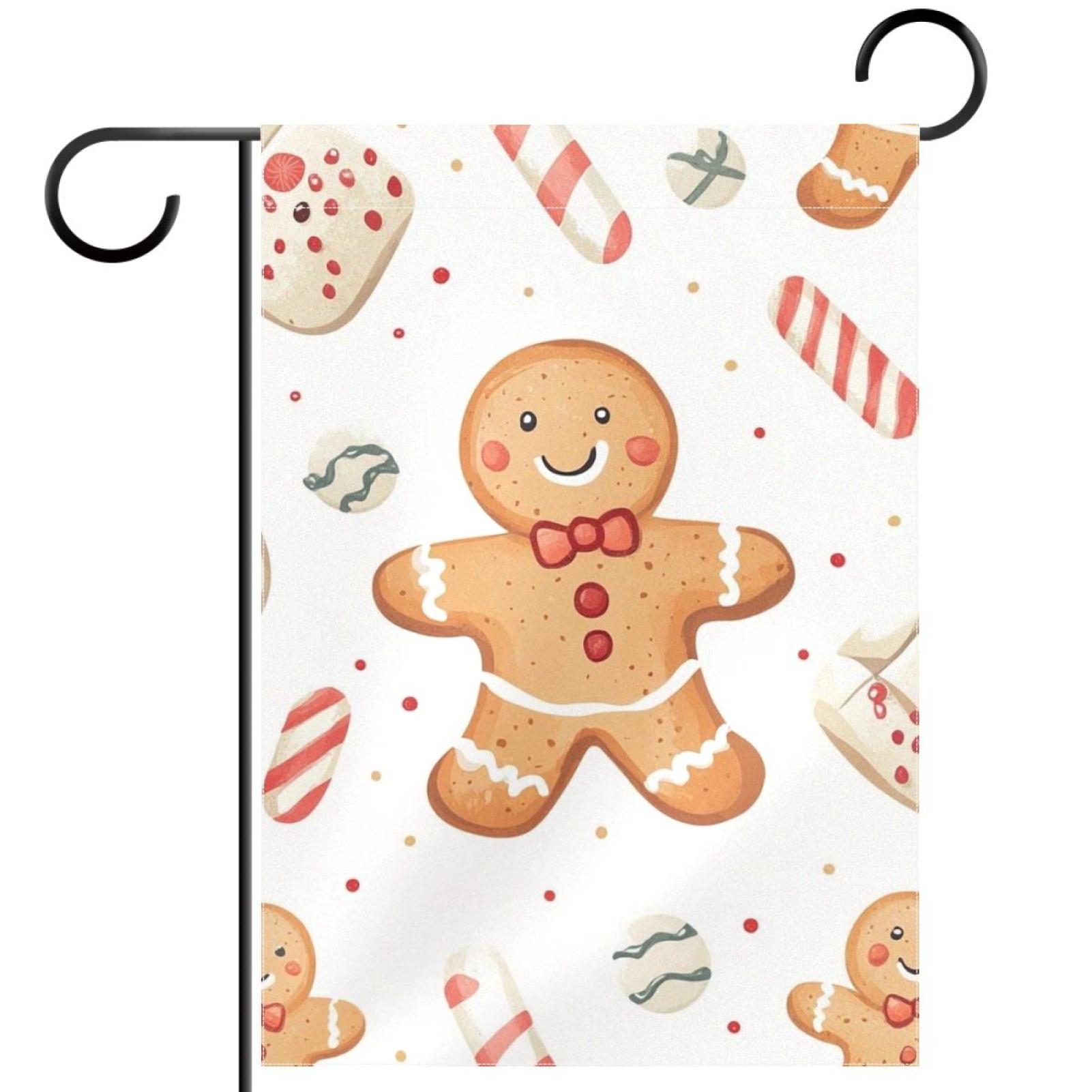 Anna Cowper Gingerbread Man Garden Flag, 12" x 18" Waterproof Yard ...