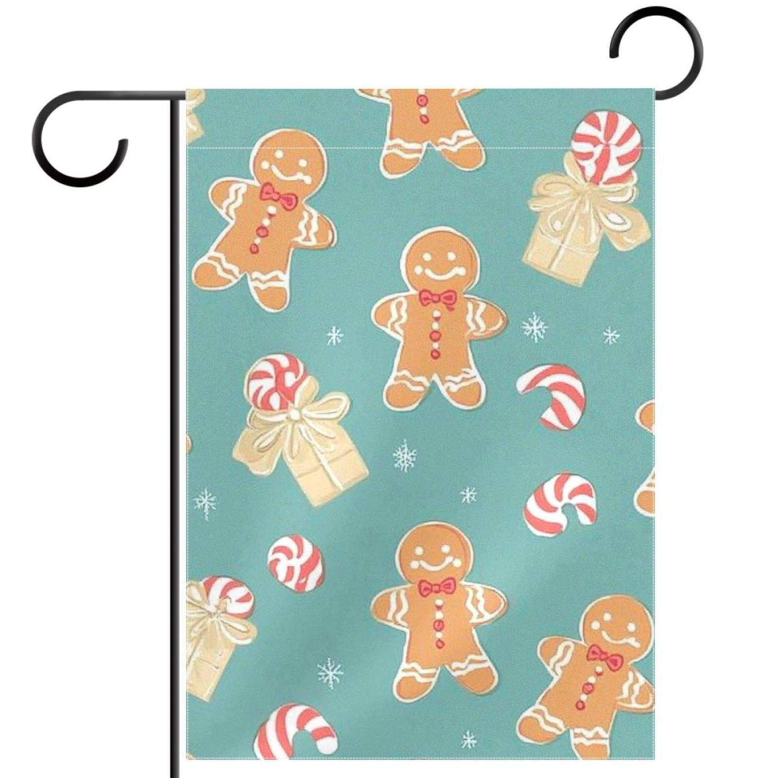 Anna Cowper Gingerbread Man Garden Flag, 28" x 40" Waterproof Yard ...