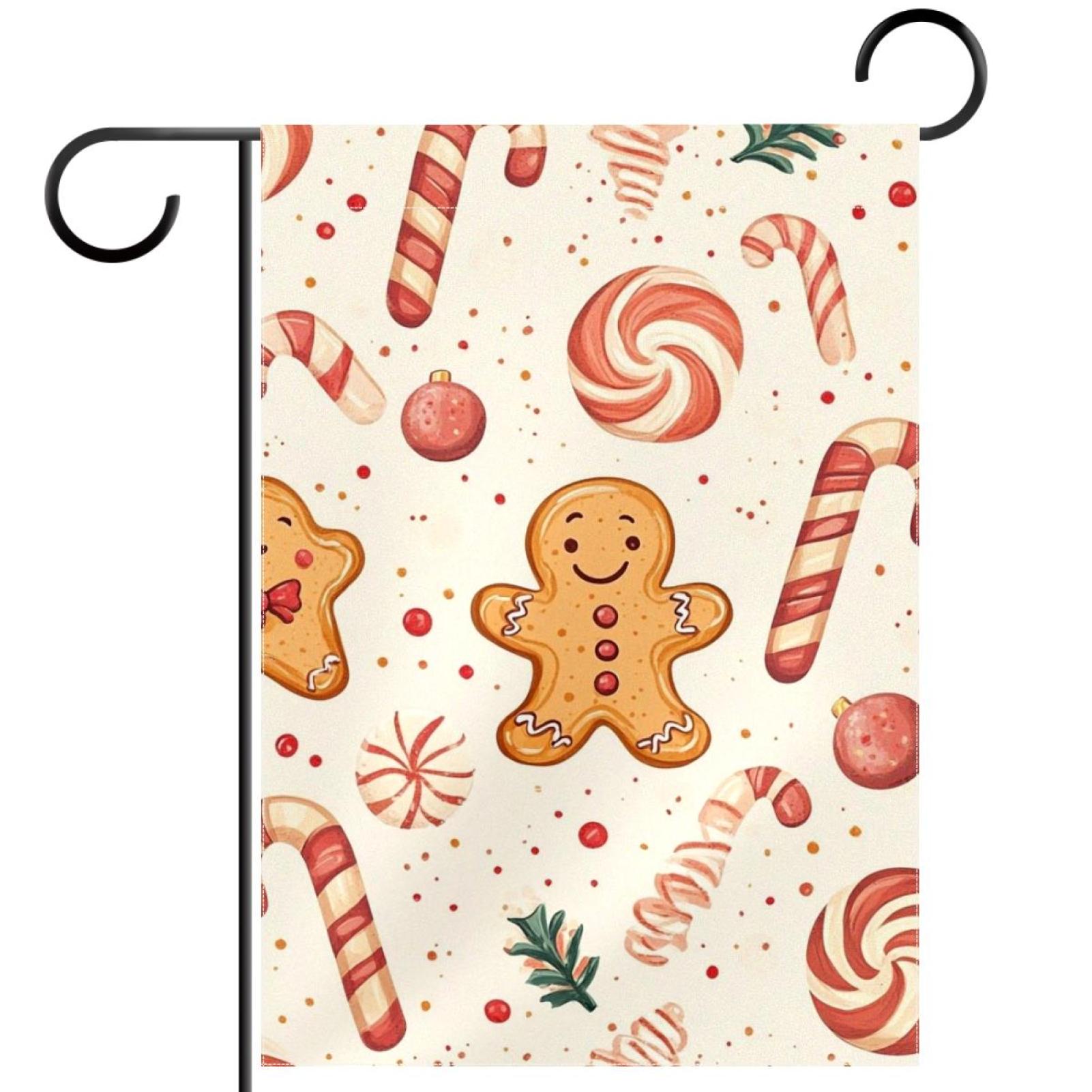 Anna Cowper Gingerbread Man Garden Flag, 28" x 40" Waterproof Yard ...