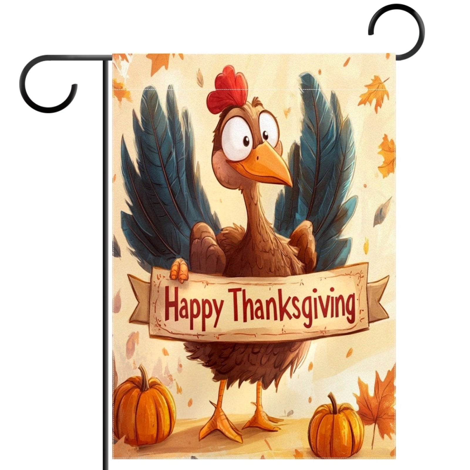 Anna Cowper Thanksgiving Garden Flag, 12" x 18" Waterproof Yard Flags ...