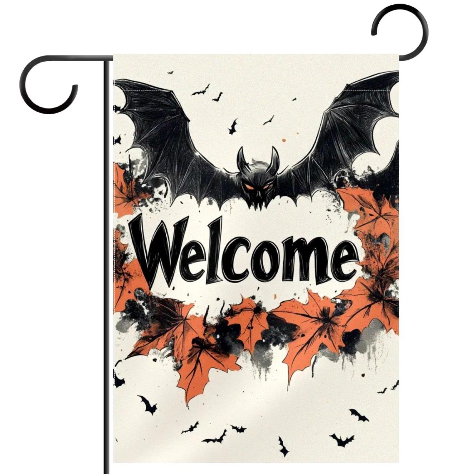 Anna Cowper Halloween Garden Flag, 28" x 40" Waterproof Double Sided Yard Flags, Hanging Display ...