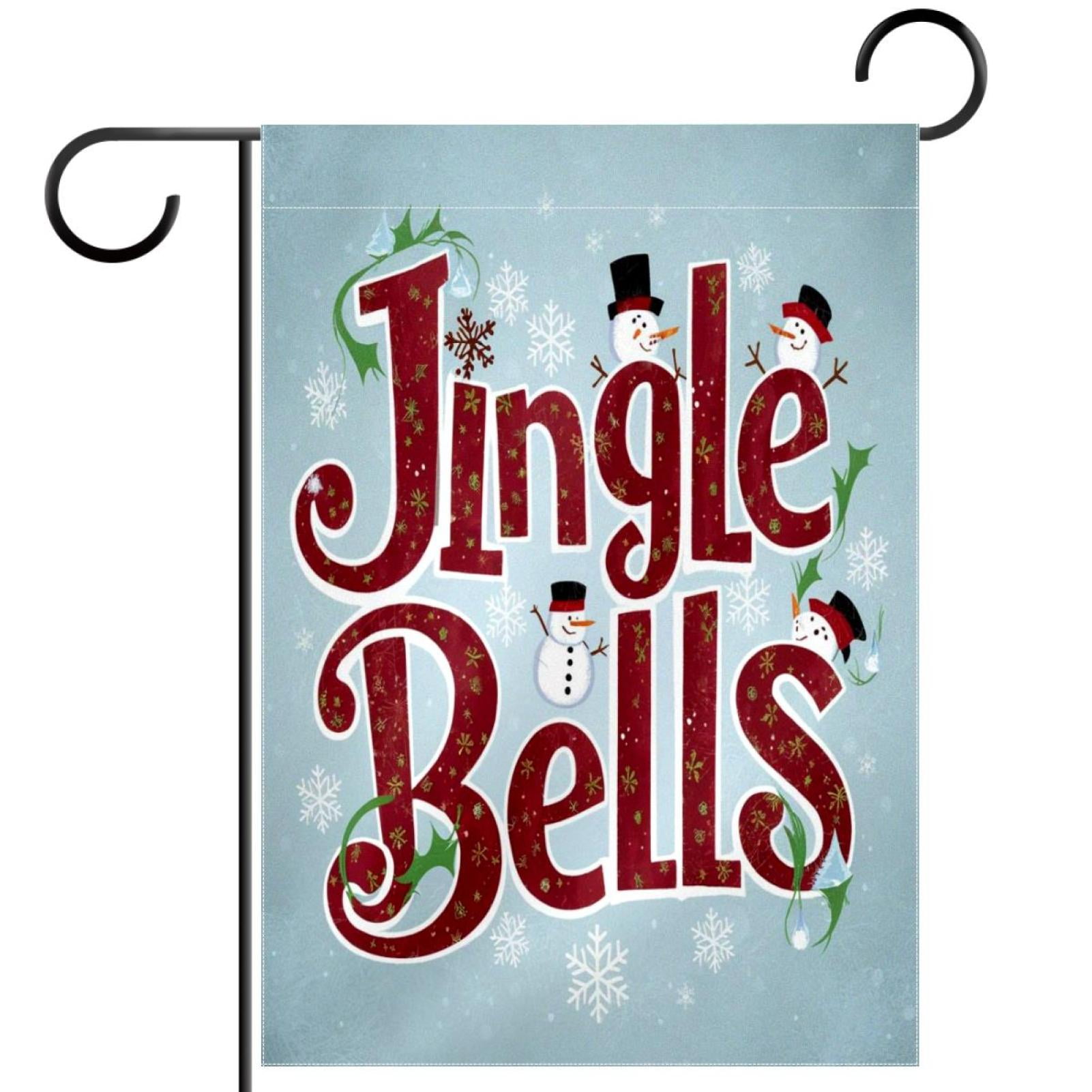 Anna Cowper Jingle Bells Garden Flag, 12" x 18" Waterproof Yard Flags ...