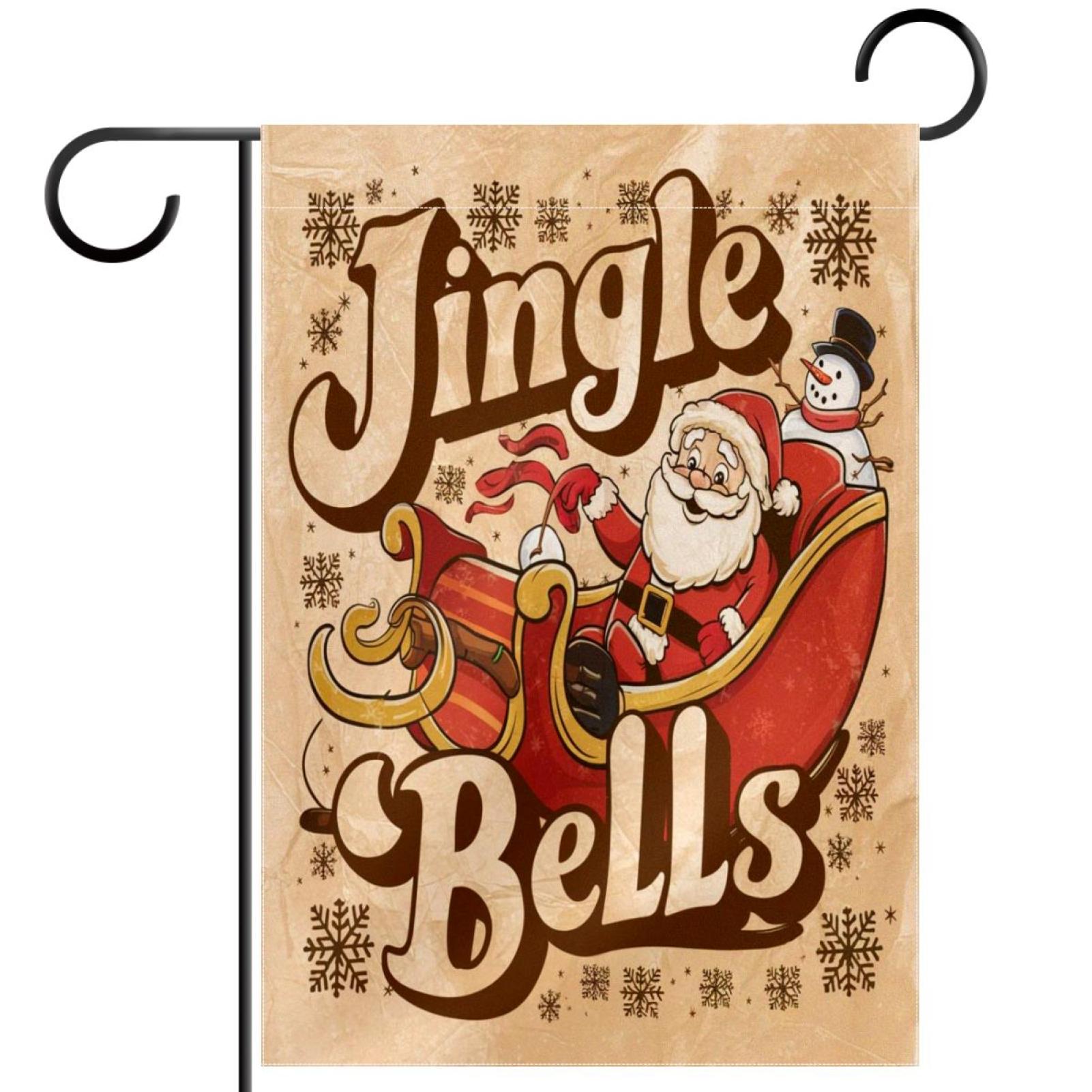 Anna Cowper Jingle Bells Garden Flag, 28" x 40" Waterproof Yard Flags ...