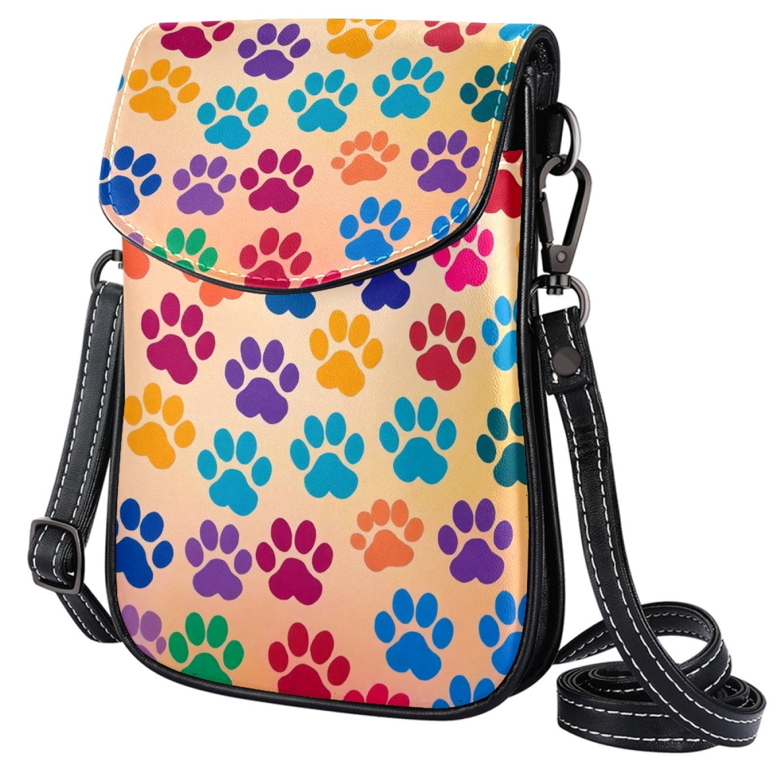 Anna Cowper Leather Travel Shopper Crossbody Bags Phone Purse Dog Paw ...