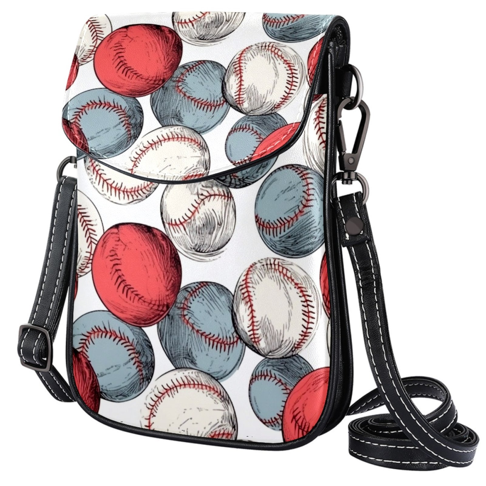 Anna Cowper Leather Travel Shopper Crossbody Bags Phone Purse Sport Baseball - Walmart.com