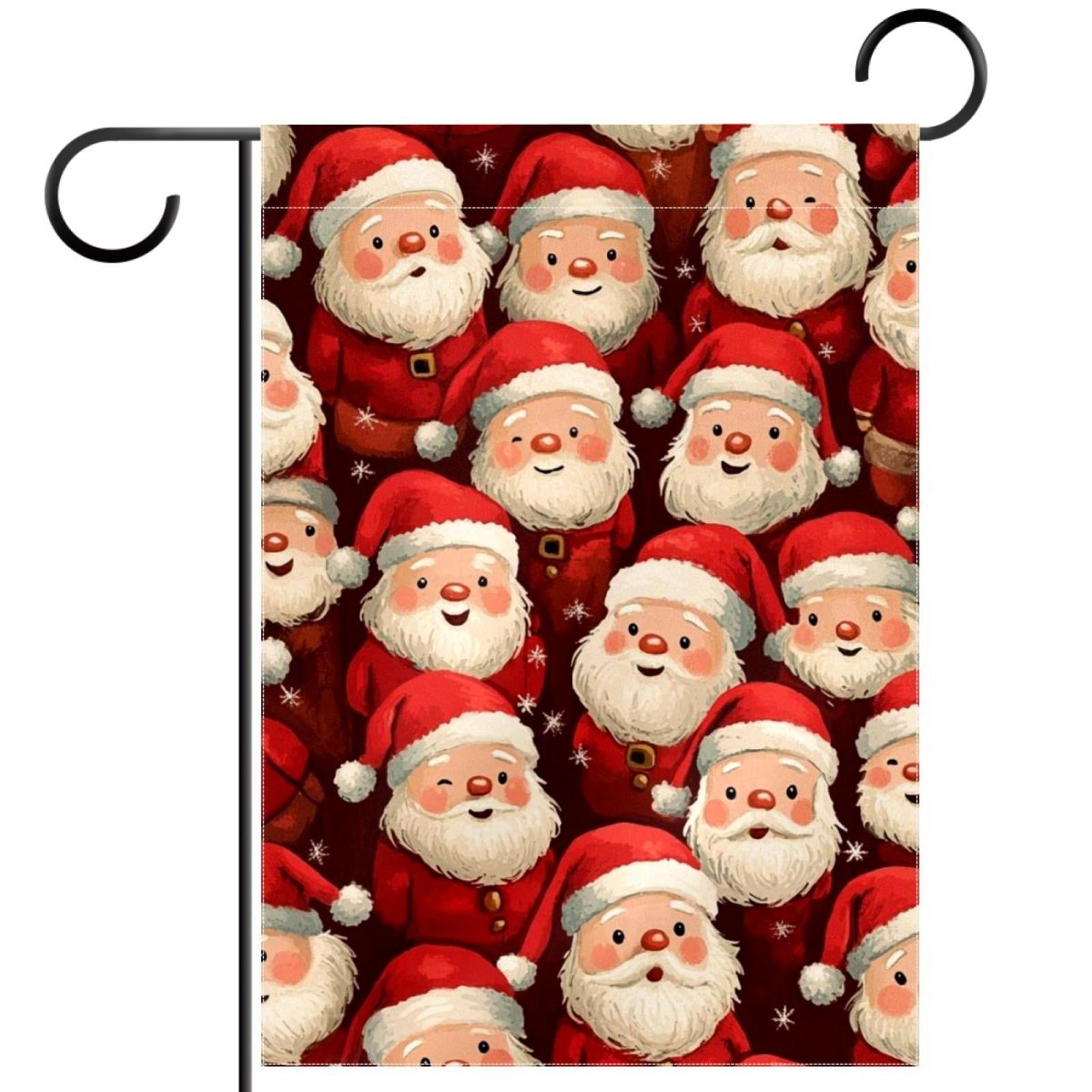 Anna Cowper Santa Claus Garden Flag, 12" x 18" Waterproof Yard Flags ...