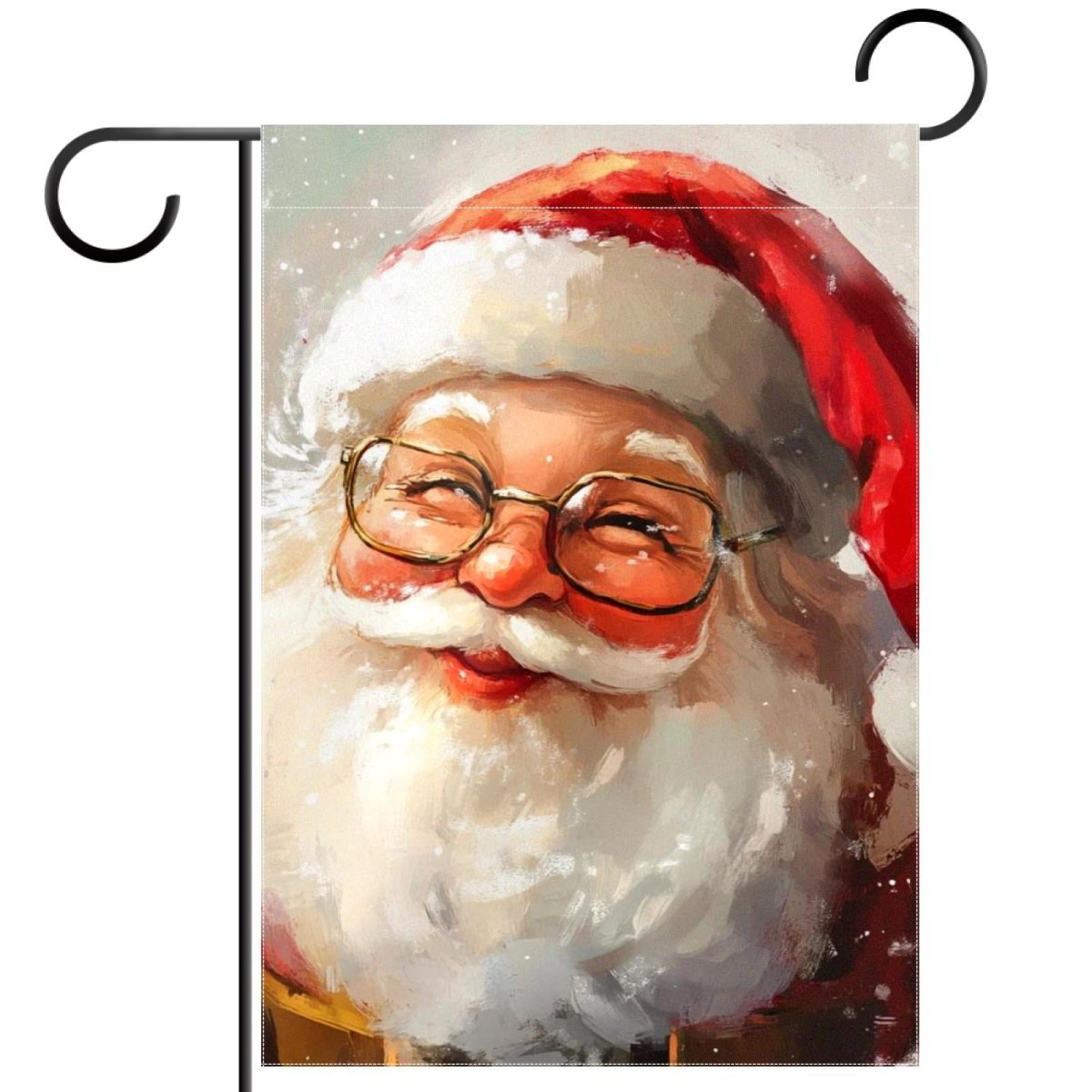 Anna Cowper Santa Claus Garden Flag, 12" x 18" Waterproof Yard Flags ...