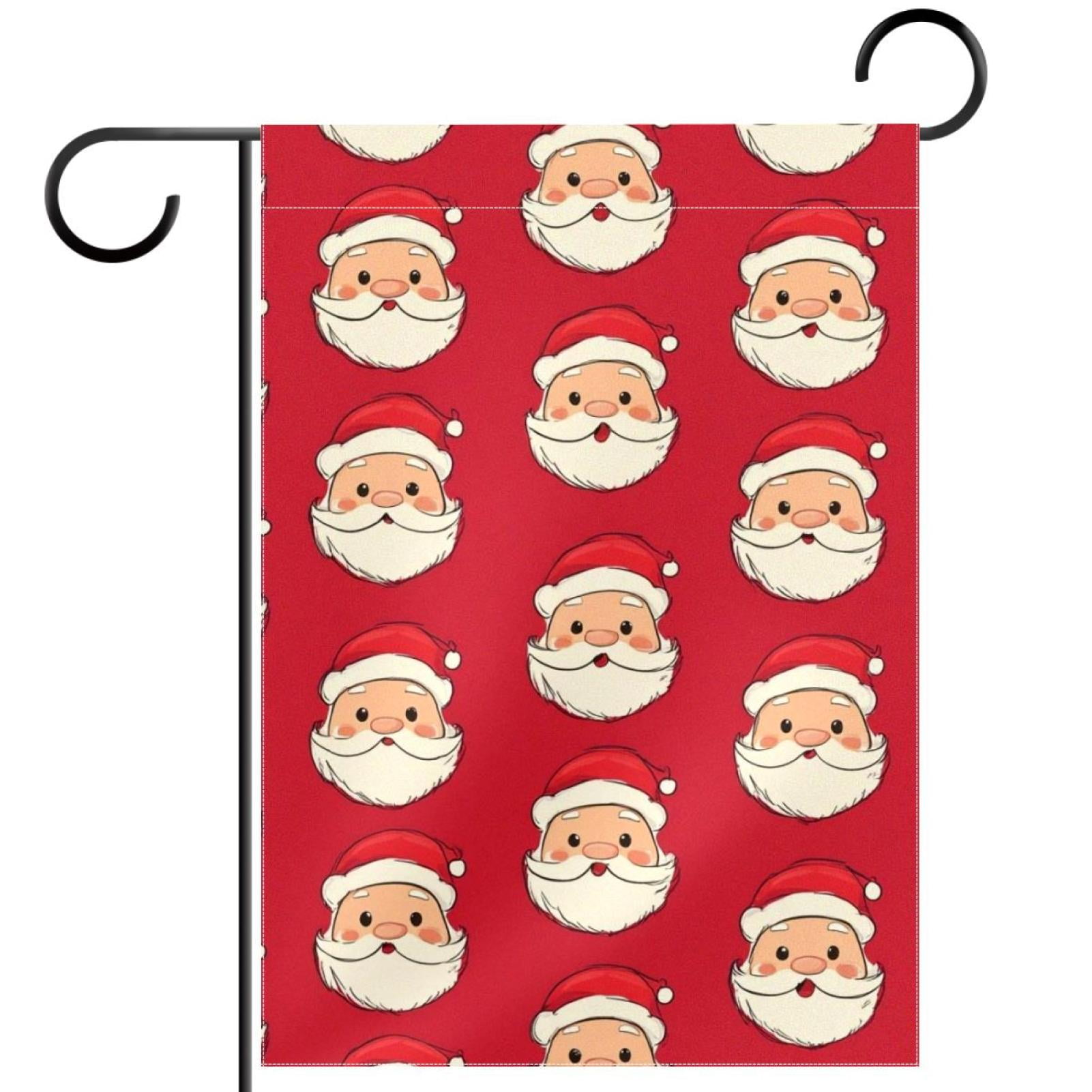 Anna Cowper Santa Claus Garden Flag, 12" x 18" Waterproof Yard Flags ...