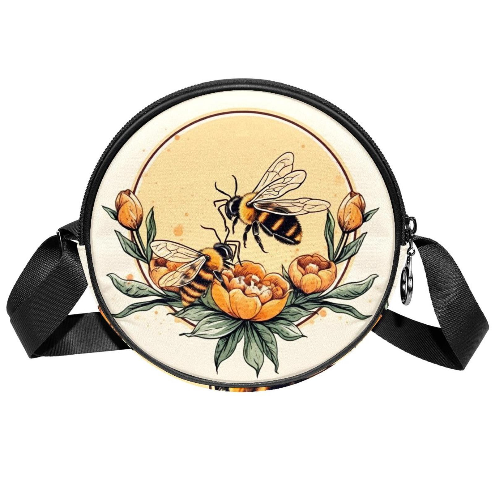 Anna Cowper Small Crossbody Bags for Women, Bee Round Phone Purse Sling ...