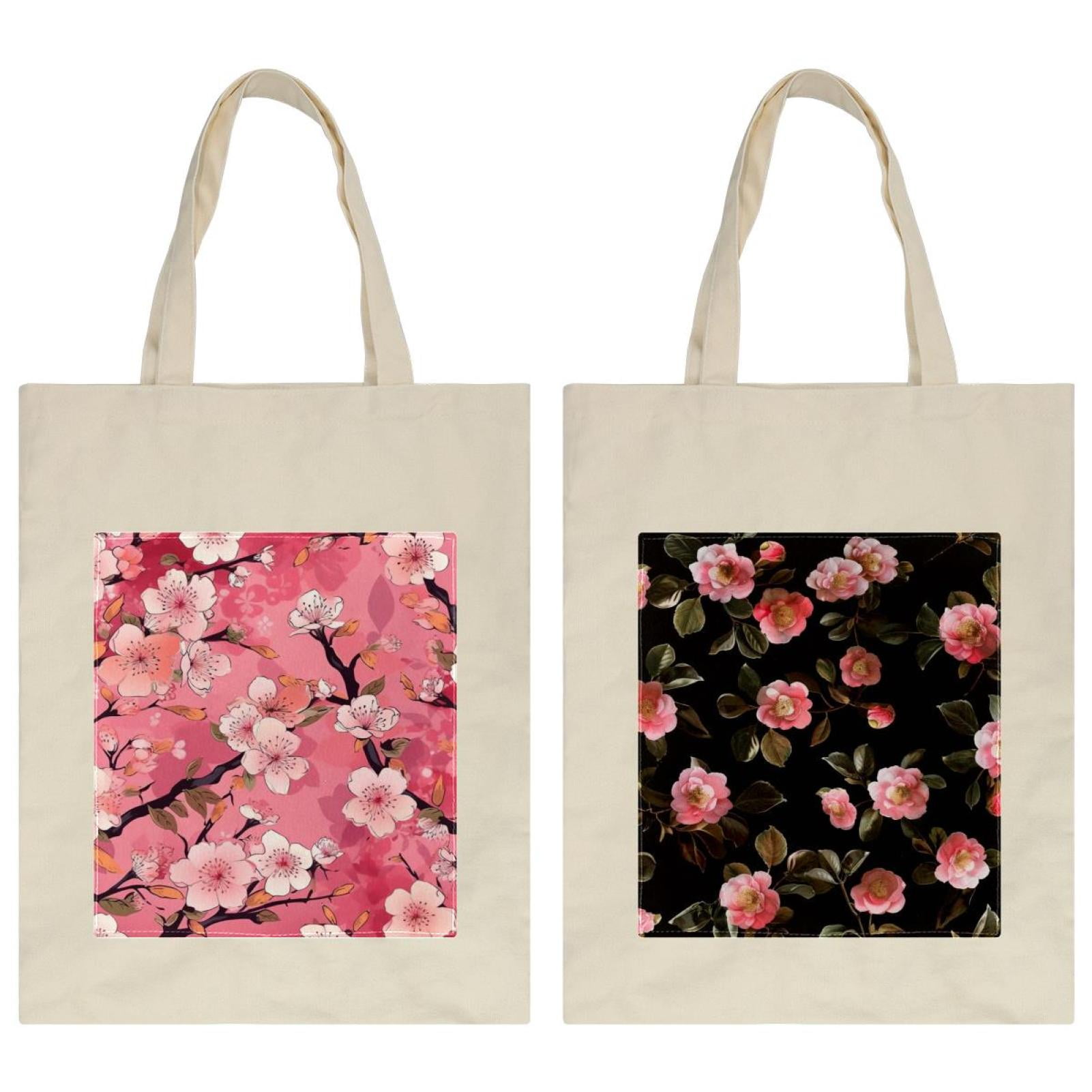 Anna Cowper Women's Shoulder Canvas Bag Printed Tote Bags Reusable Large Capacity Handbags For ...