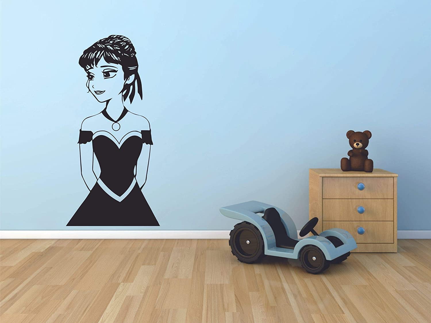 Anna Frozen Cartoon Movie Wall Decals For Kids Rooms Let It Go Decor ...
