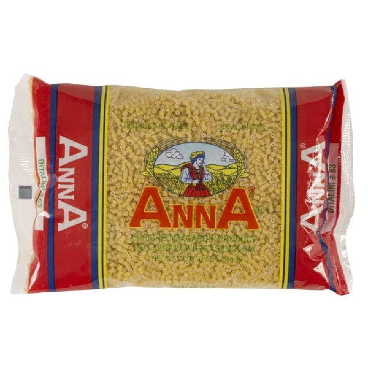 Anna - Italian Ditalini Pastina #63, (4)- 16 oz. Pkgs. - Walmart.com